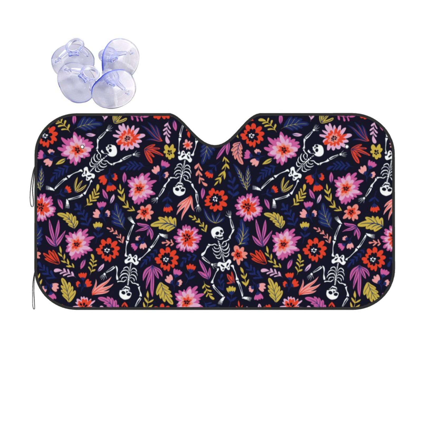 Lukts Dancing Skeletons Floral Garden Car Windshield Sun Shade With ...