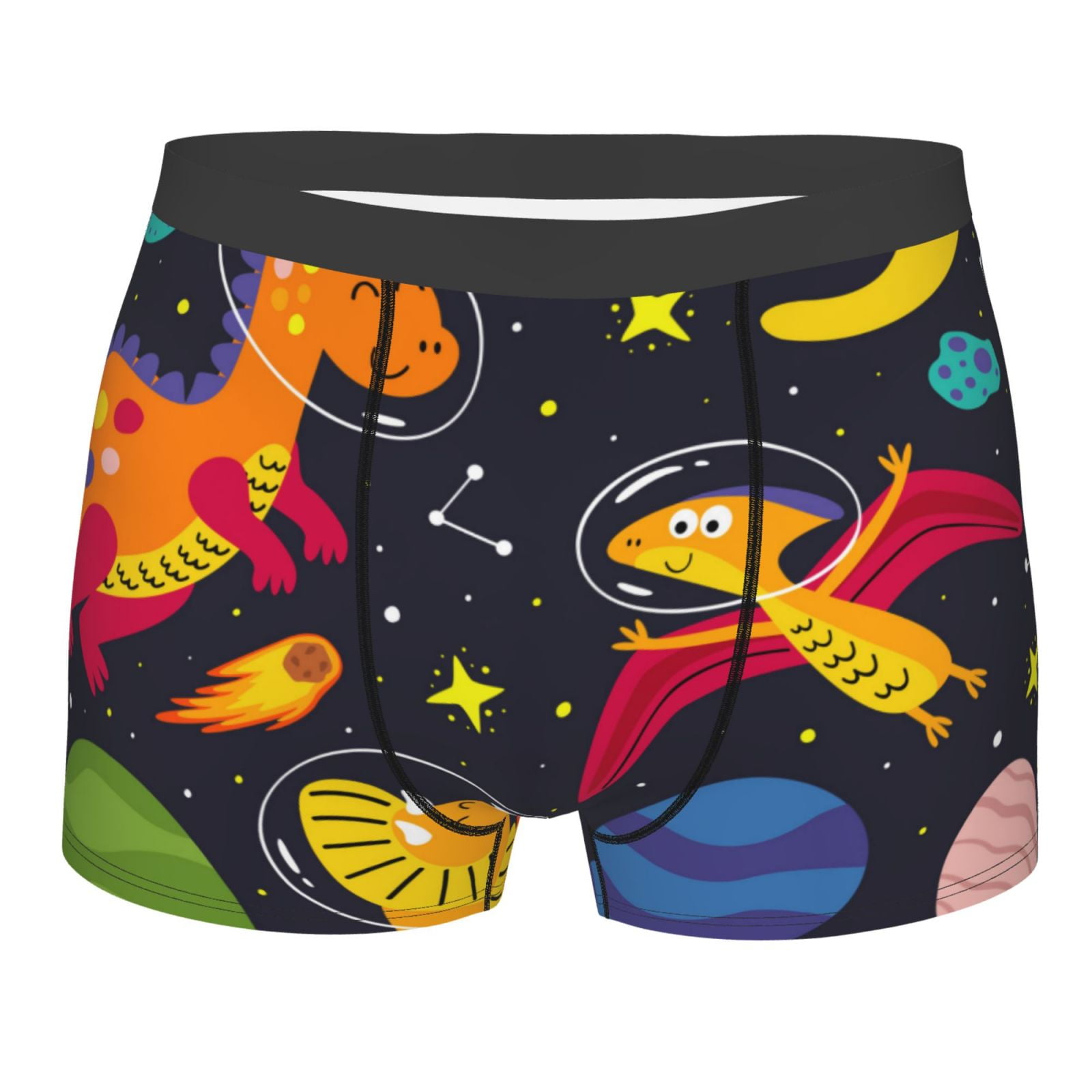 Lukts Dinosaurs In Space Men'S Underwear Covered Waistband Boxer Briefs ...