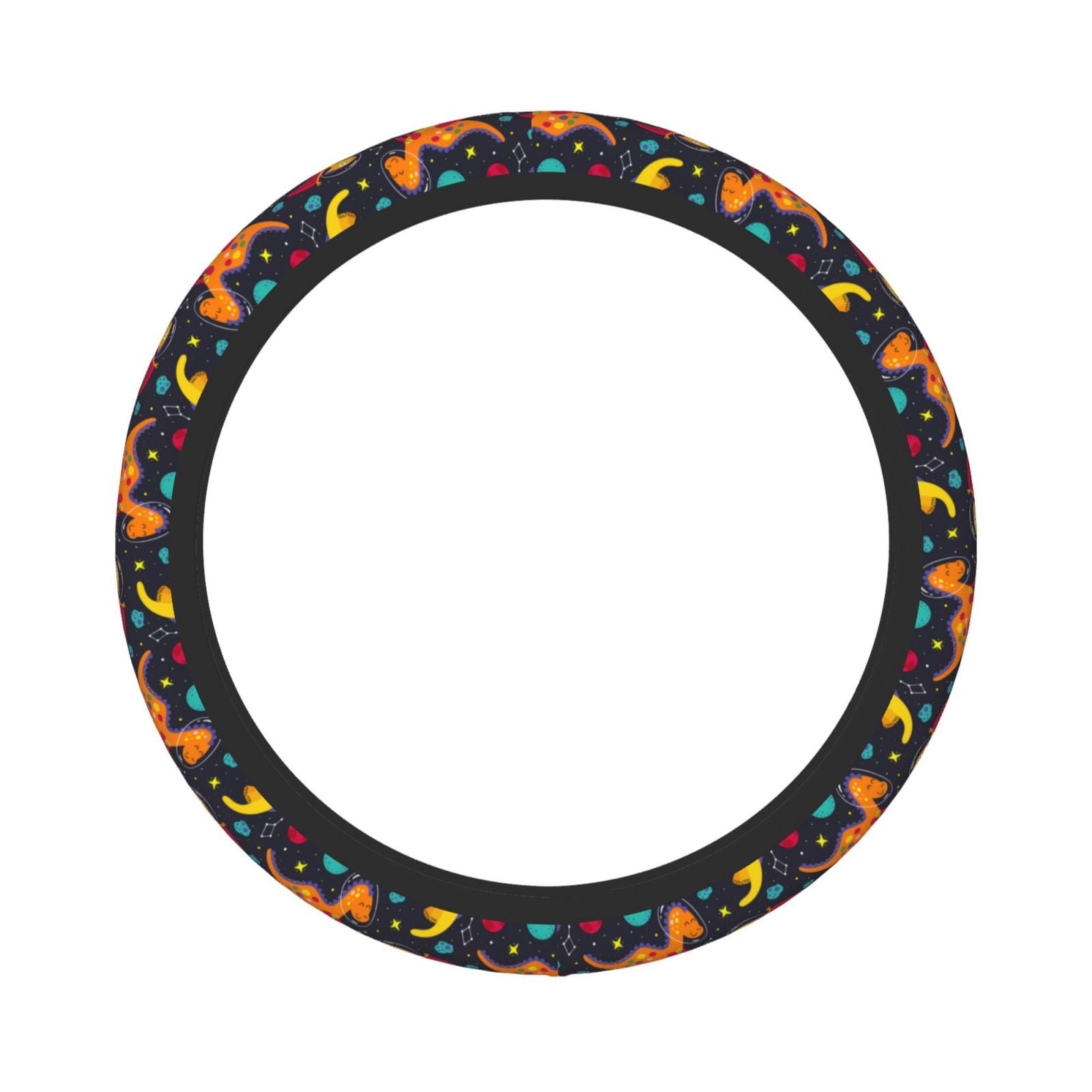 Lukts Dinosaurs In Space Steering Wheel Cover,Stretch Elastic Universal ...