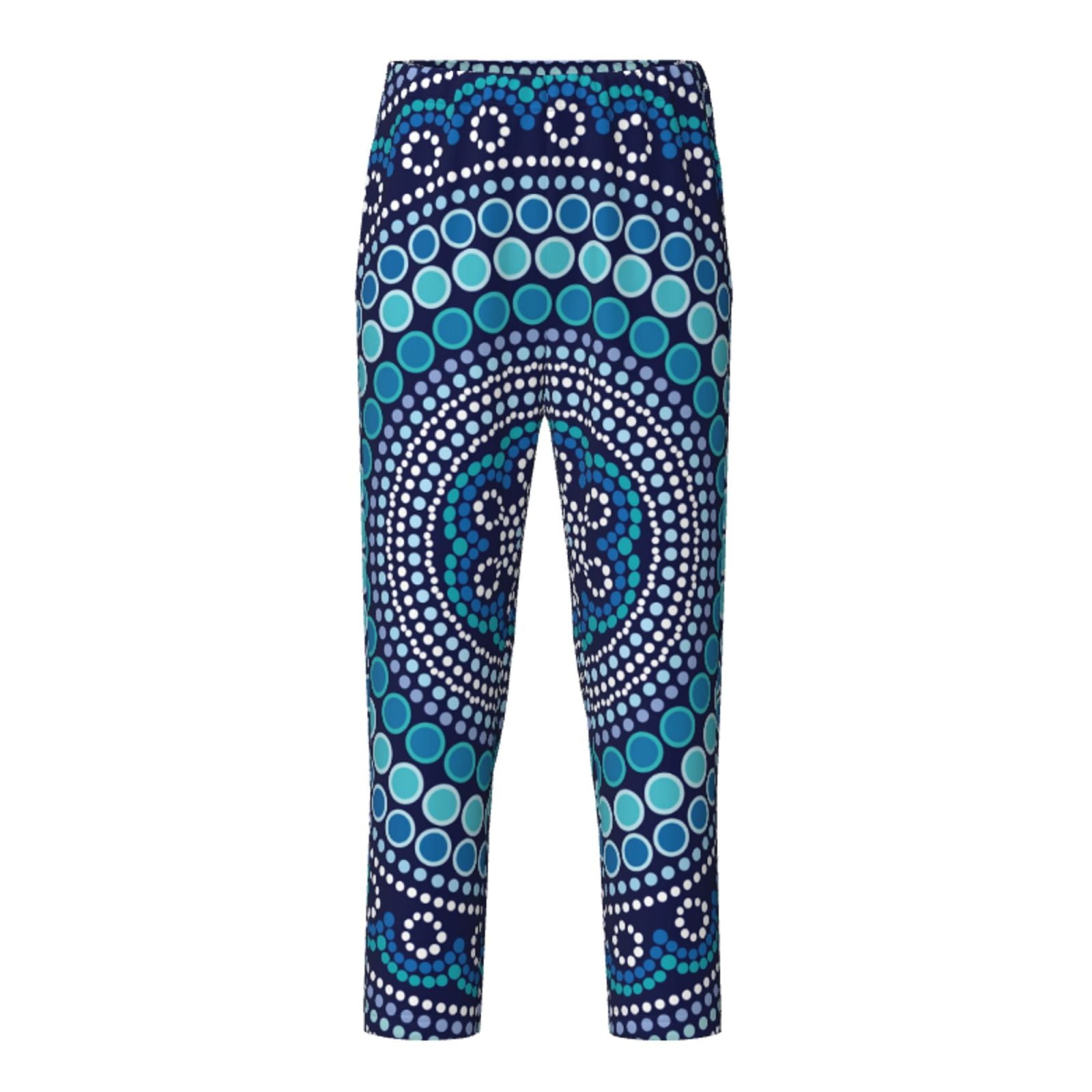 Lukts Dot Painting for Teenagers' Home Pants, Elastic Waistband Pocket ...
