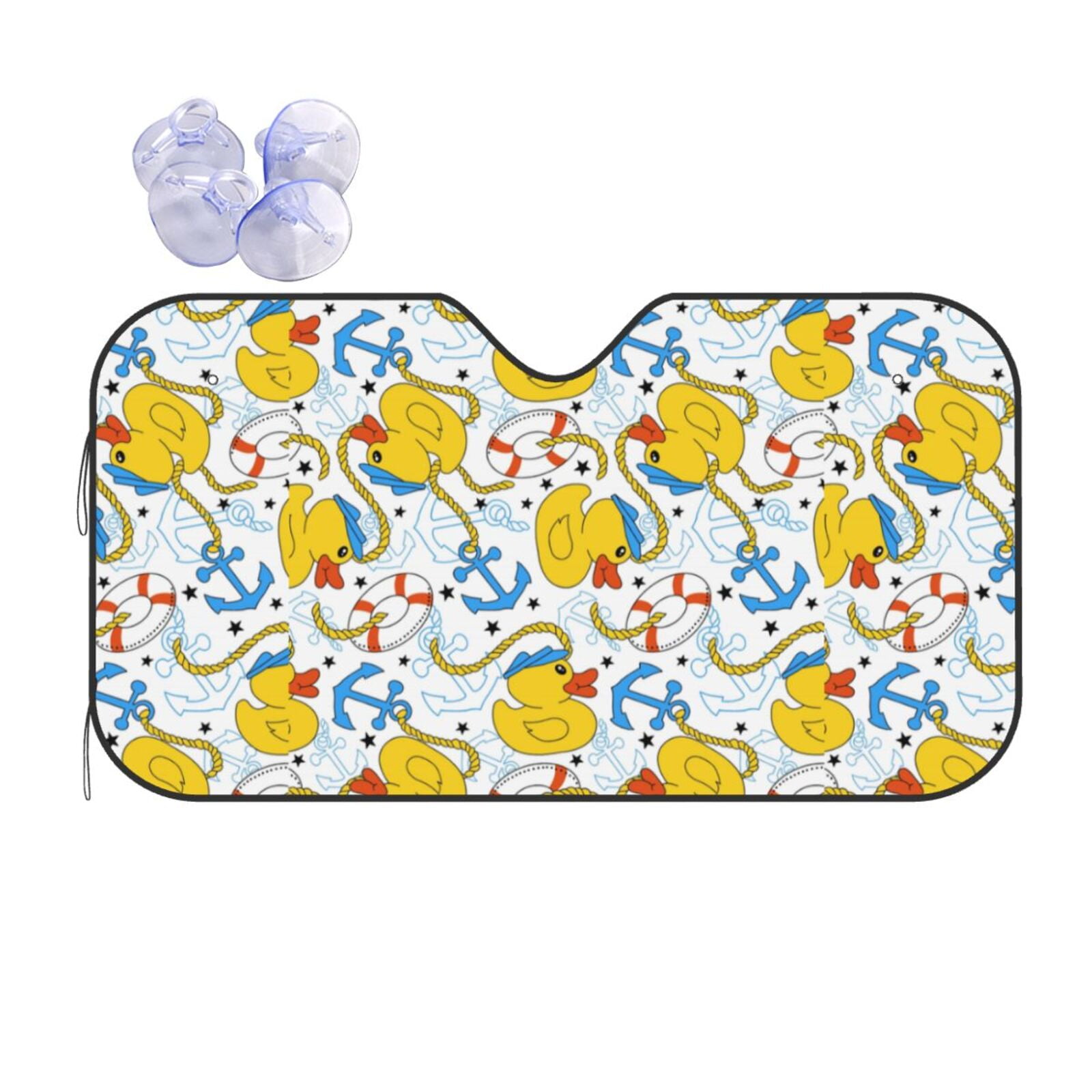 Lukts Ducks And Anchors Car Windshield Sun Shade With Storage Pouch ...