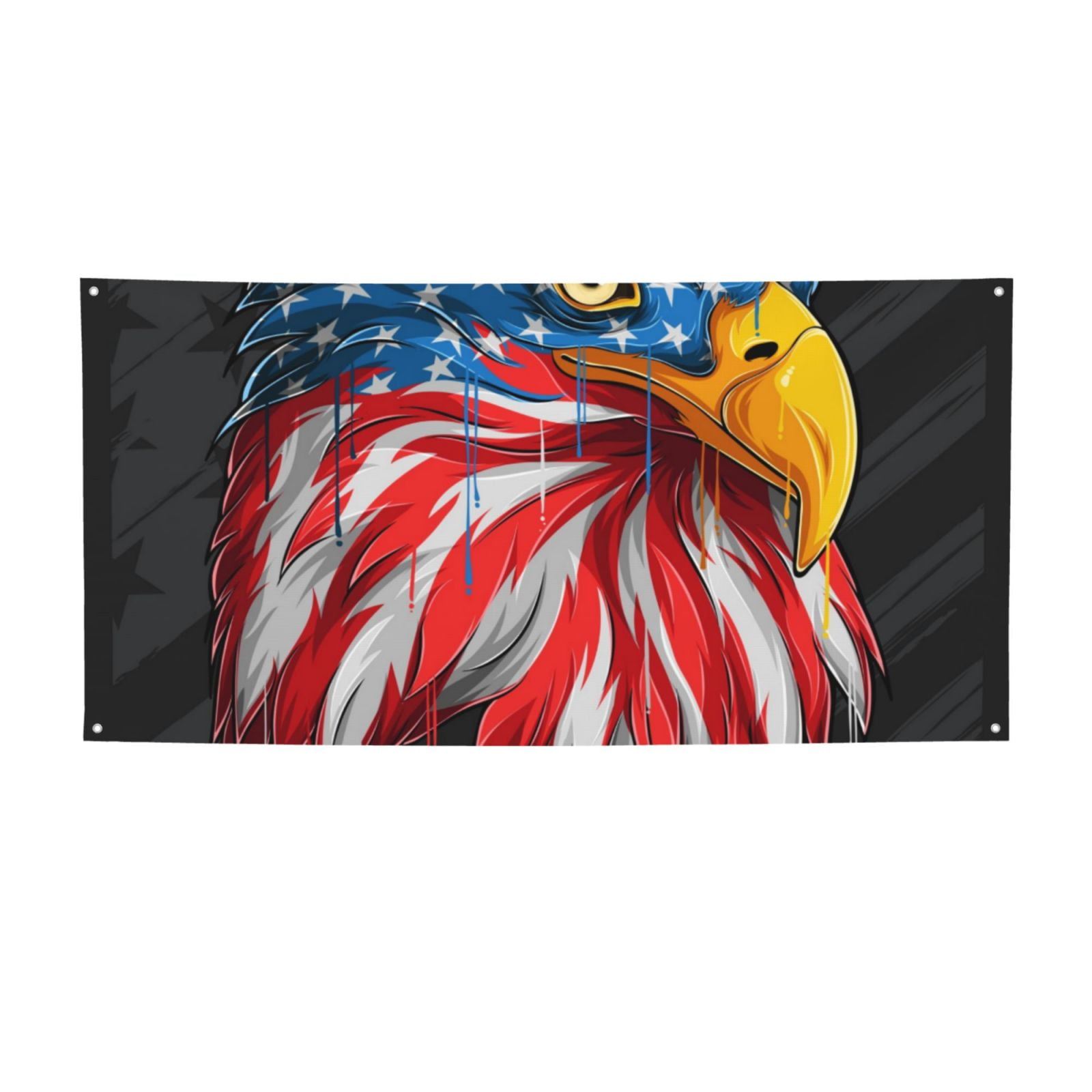 Lukts Eagle Head With American Flag Print Banners and Signs for Outdoor ...