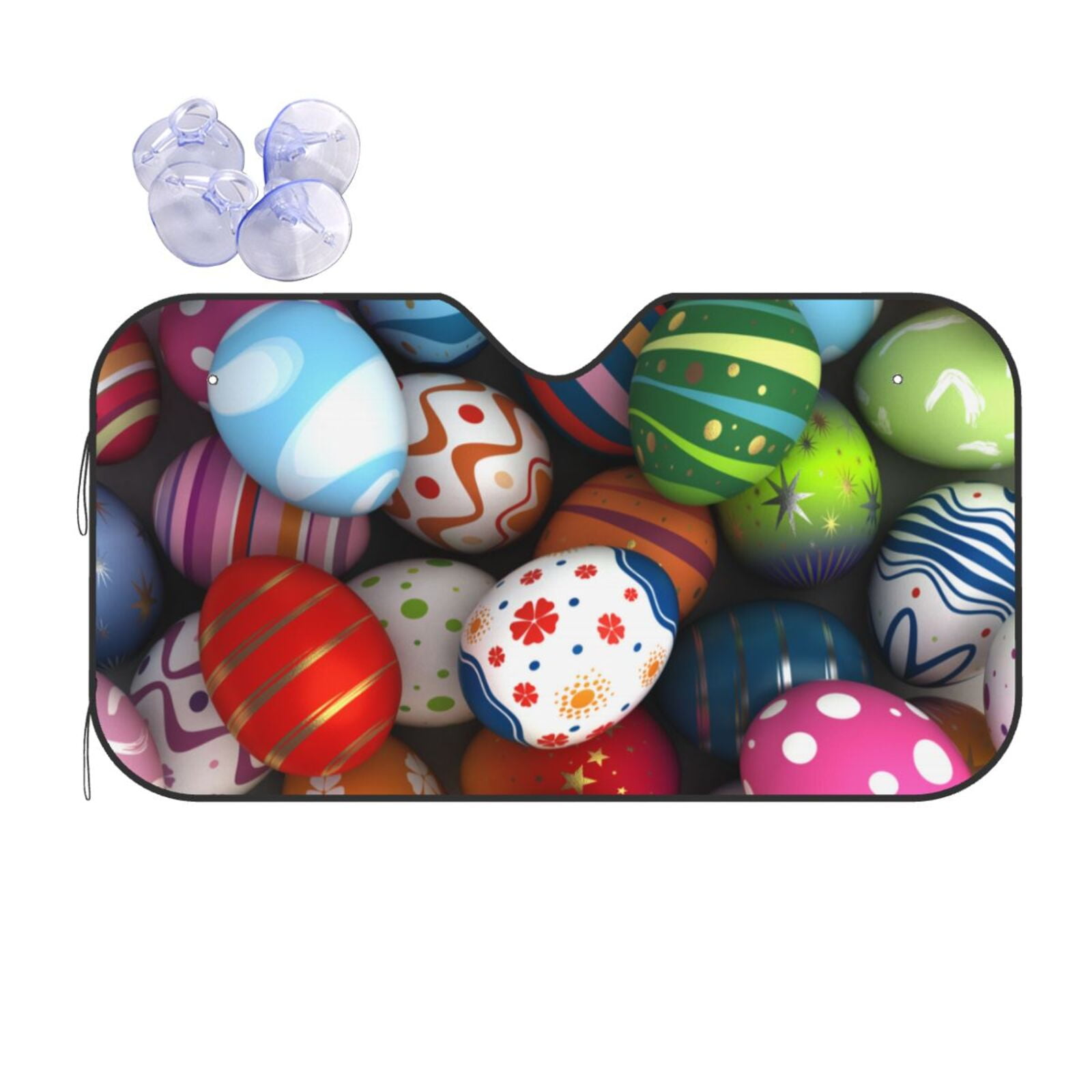 Lukts Easter Egg Car Windshield Sun Shade With Storage Pouch,Foldable ...