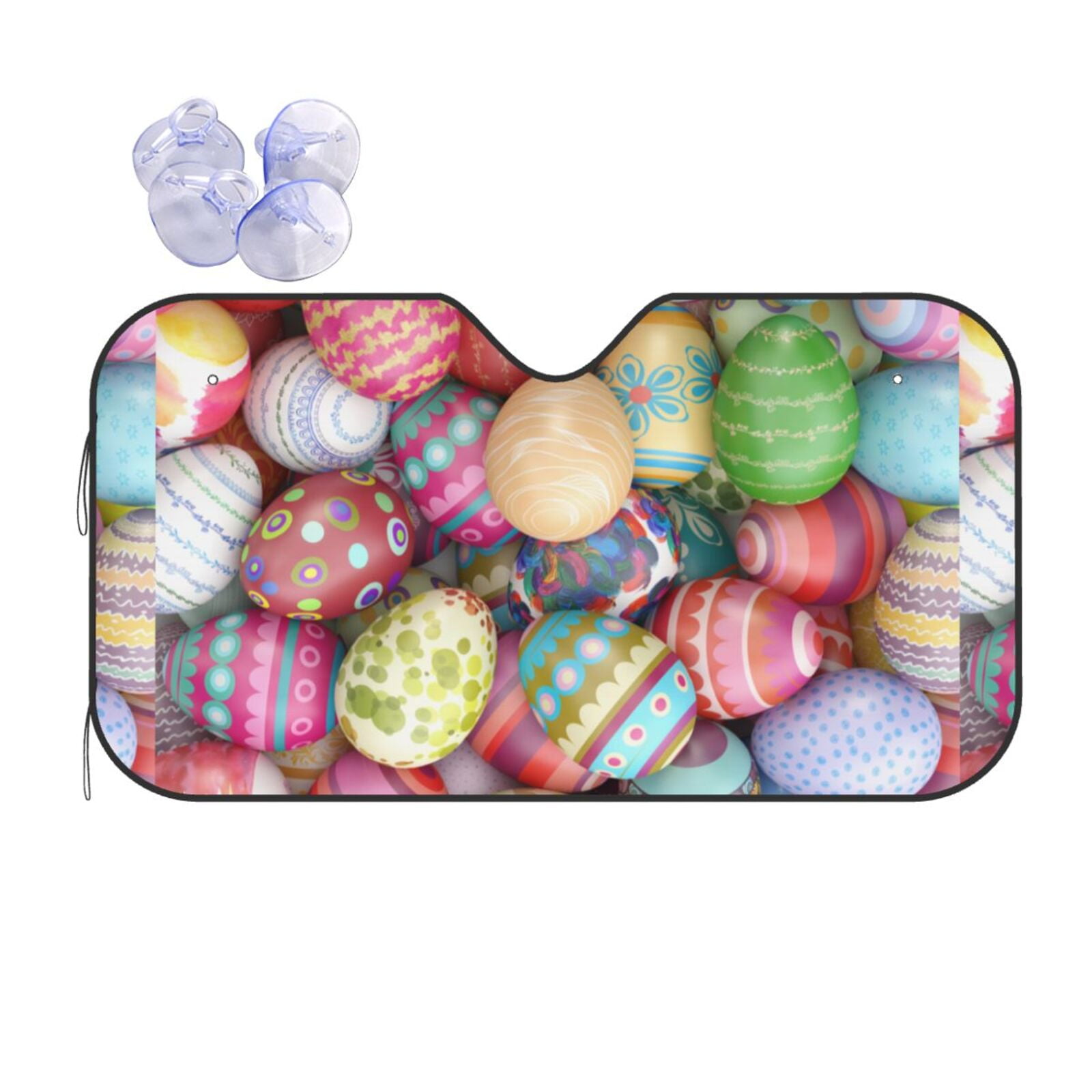 Lukts Easter Eggs Car Windshield Sun Shade With Storage Pouch,Foldable ...