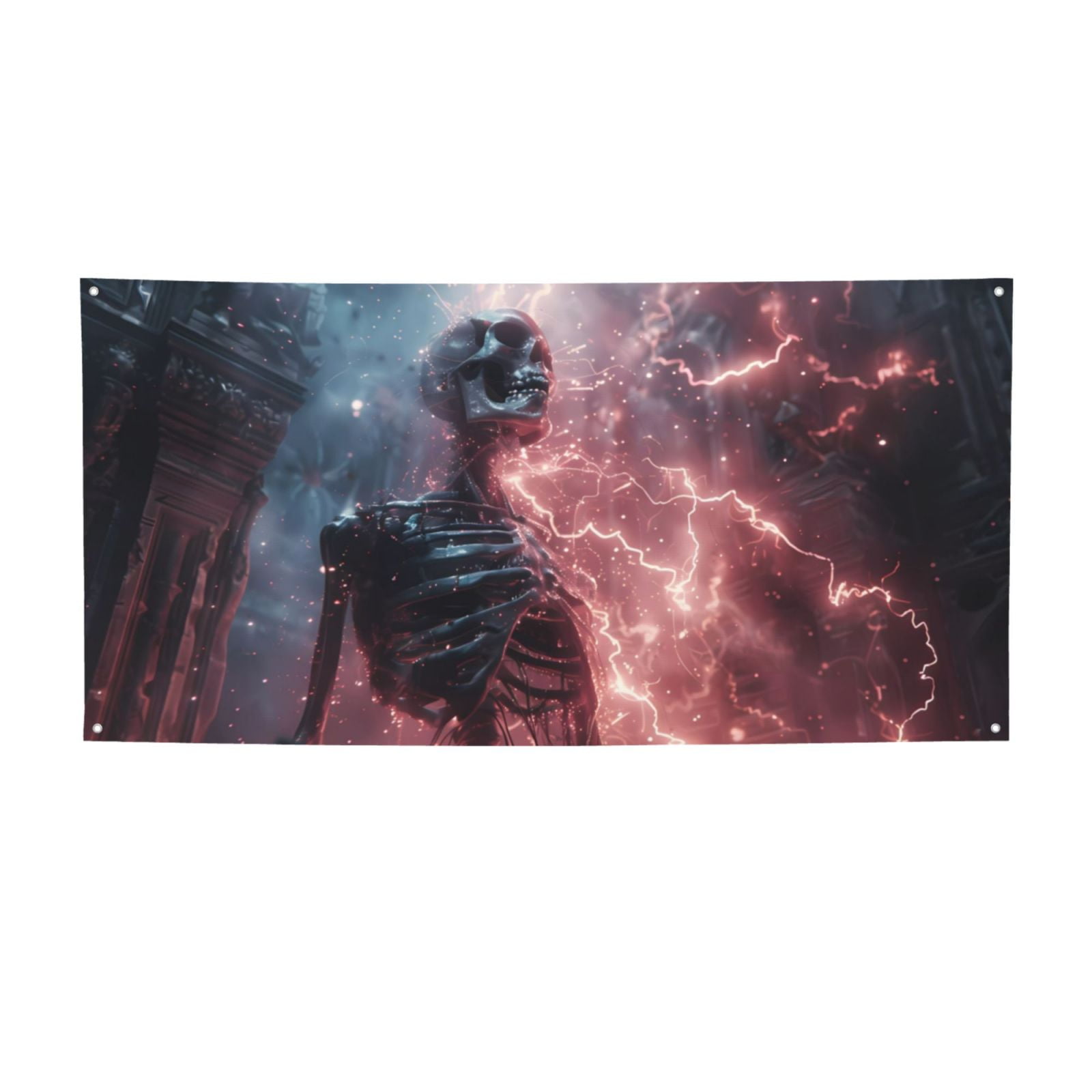 Lukts Electric Skeleton Surrealism Print Banners and Signs for Outdoor ...