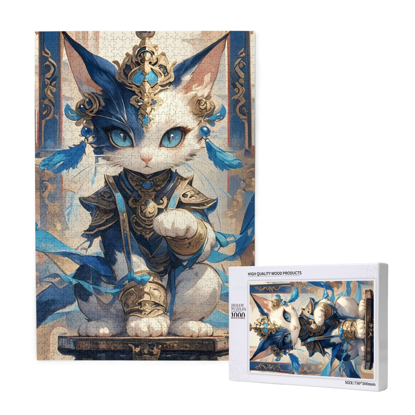 Lukts Exotic Blue Cat for Jigsaw Puzzles,Puzzles for Adults and ...