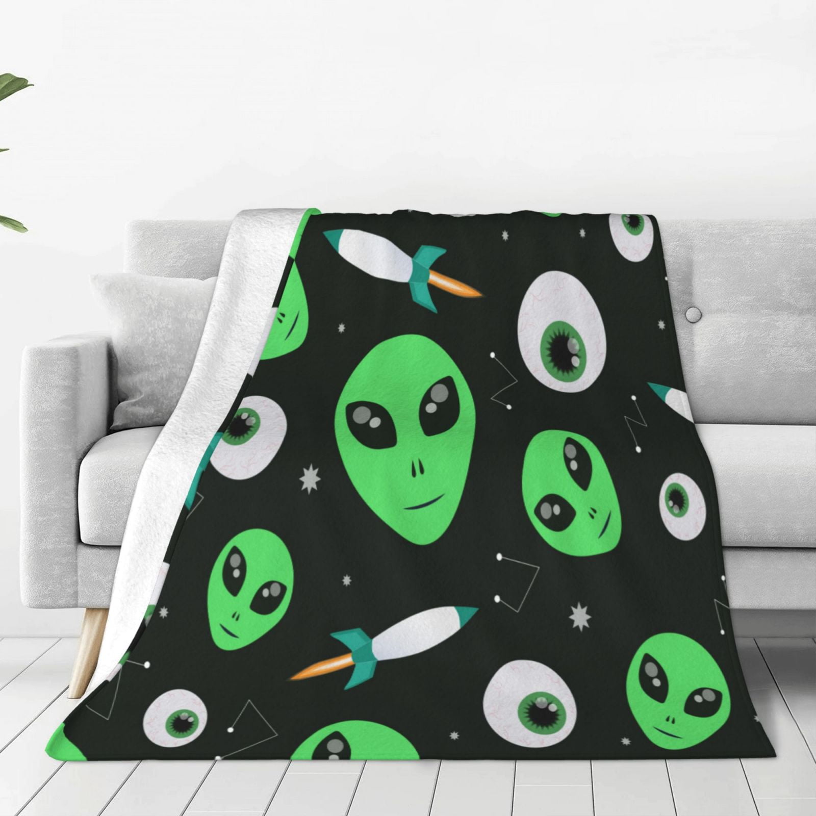 Lukts Eyeball Monster Patten Ultra-Soft Microfiber Fleece Blanket Throw ...