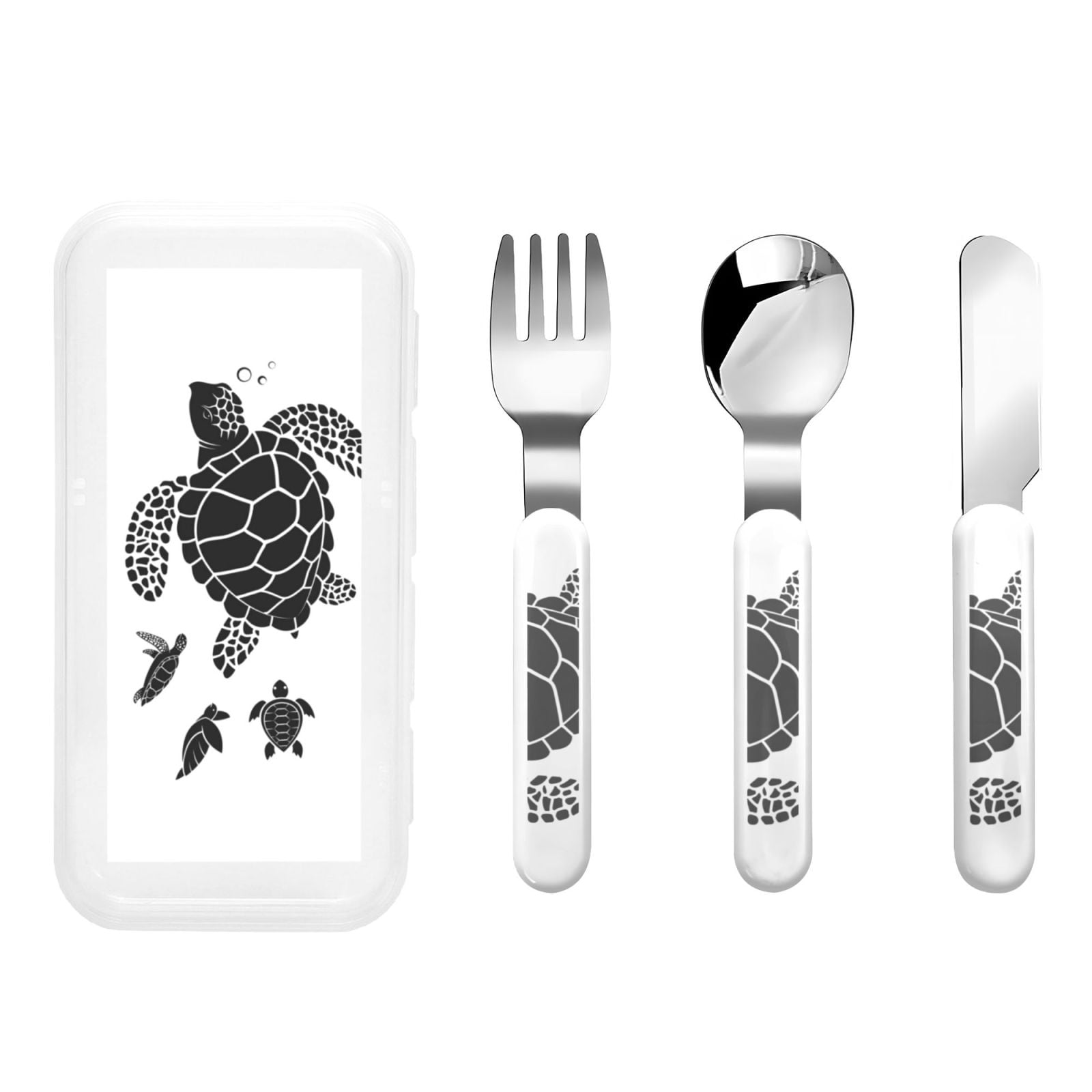 Lukts Family Of Sea Turtles for Children's Knife, Fork and Spoon Three ...