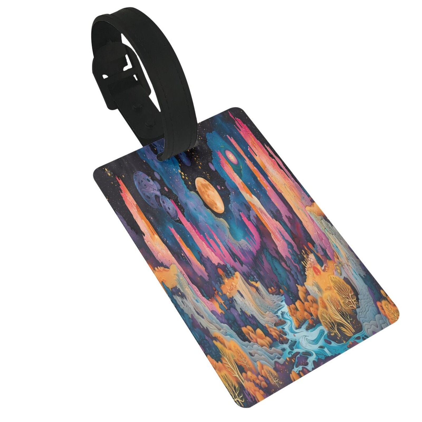 Lukts Fantasy Cosmic Landscape for Luggage Tag Hang Tag, PVC Travel Bag ...