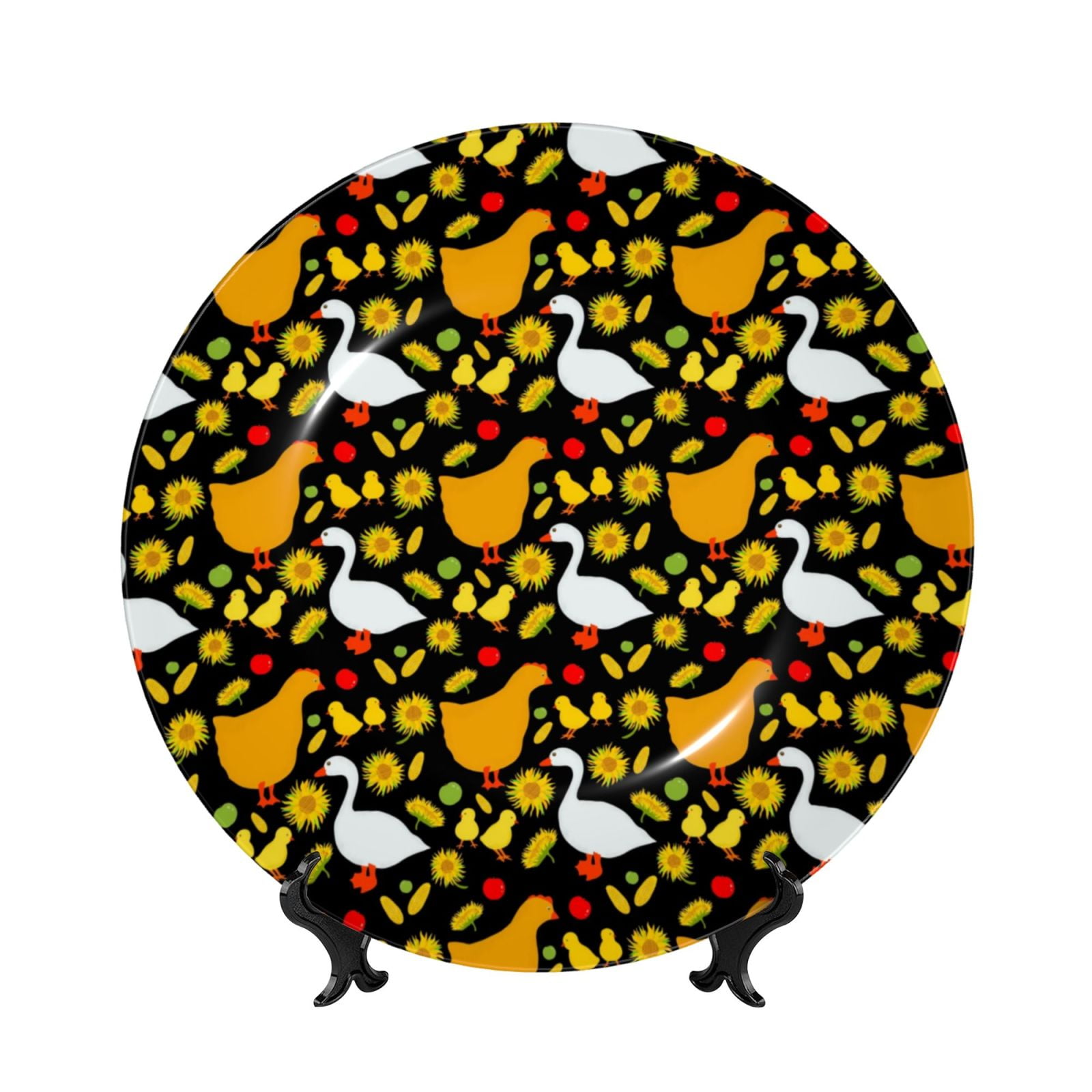 Lukts Farm Goose for Bone China Decorative Plates, Ceramic Plates ...