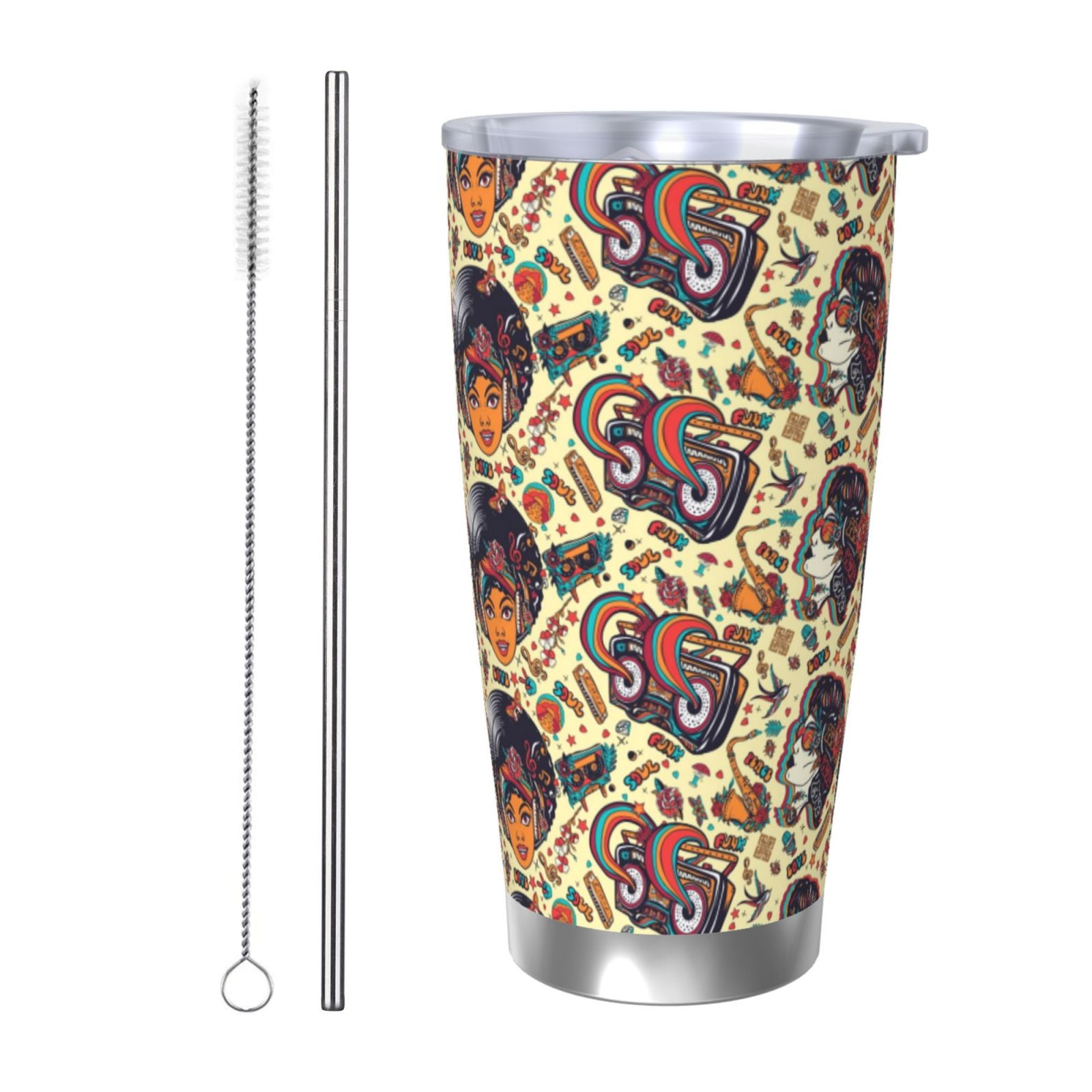 Lukts Fashion Hippie Girl for 20OZ Car Cup, Stainless Steel Direct ...
