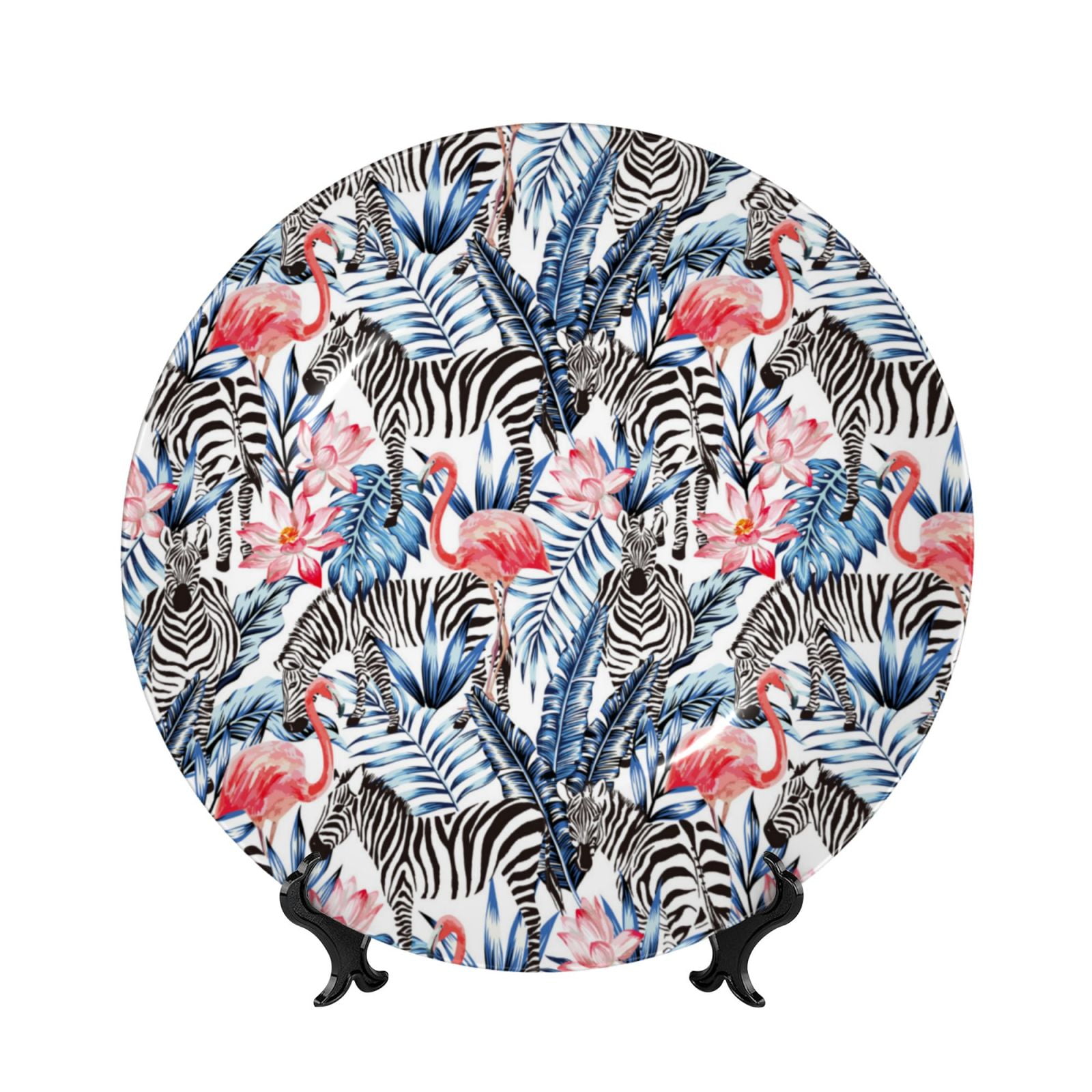 Lukts Flamingo And Zebra for Bone China Decorative Plates, Ceramic ...