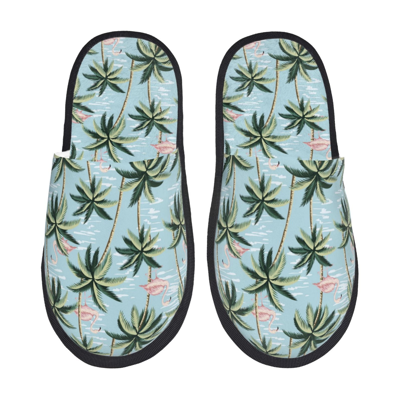 Lukts Flamingos And Palms for Autumn and Winter Cotton Slippers, EVA ...