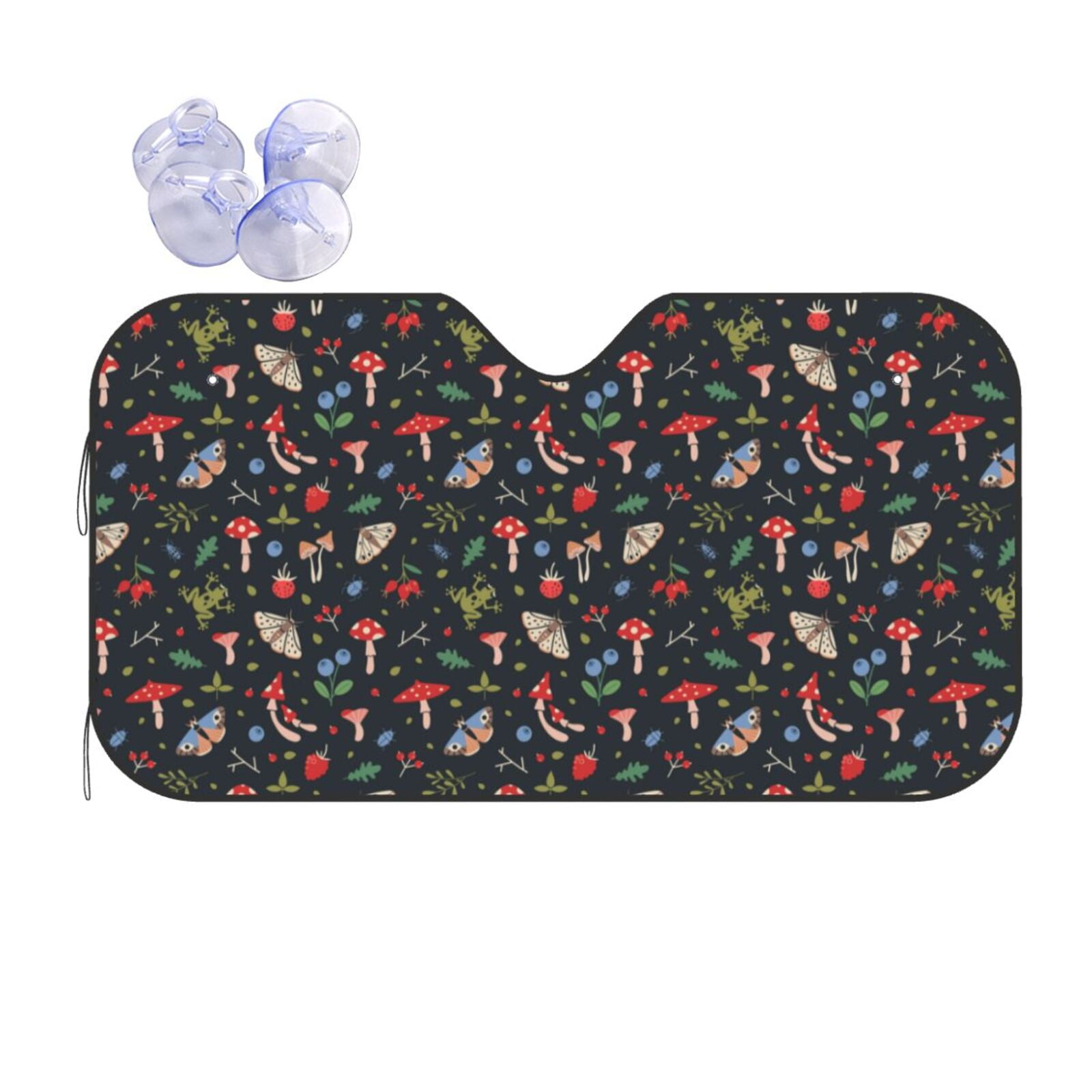 Lukts Forest Flora And Insects Car Windshield Sun Shade With Storage ...