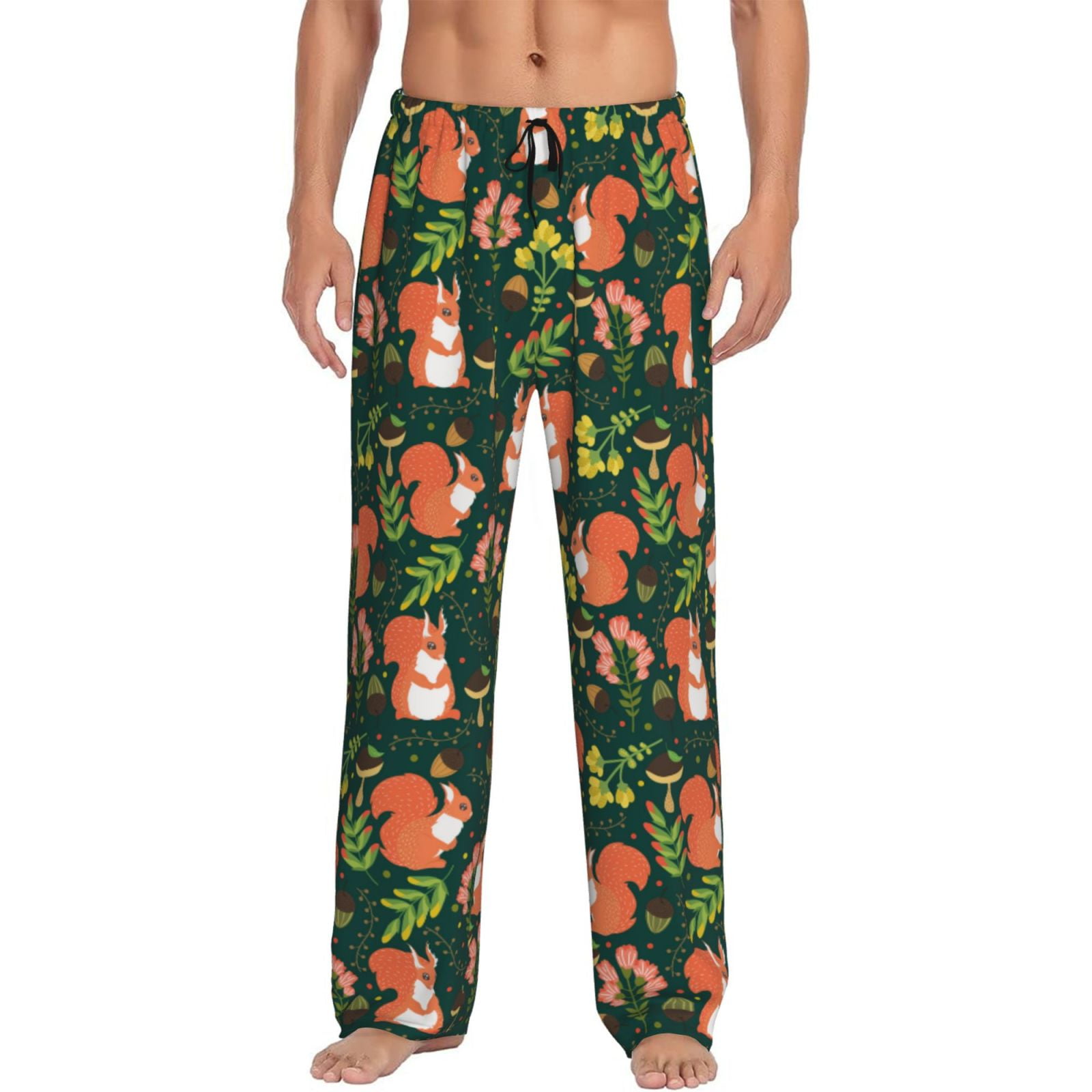 Lukts Forest Squirrel for men - sleek Straight Pajama Pants, versatile ...