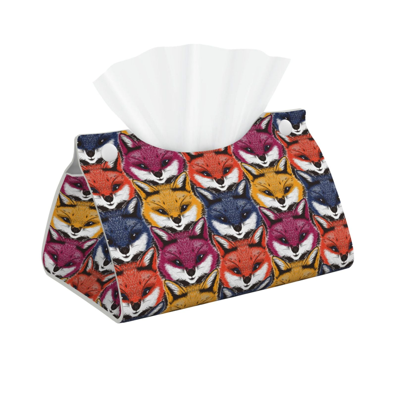 Lukts Fox Face for Leather Tissue Box Cover Rectangle，Decorative Faux ...