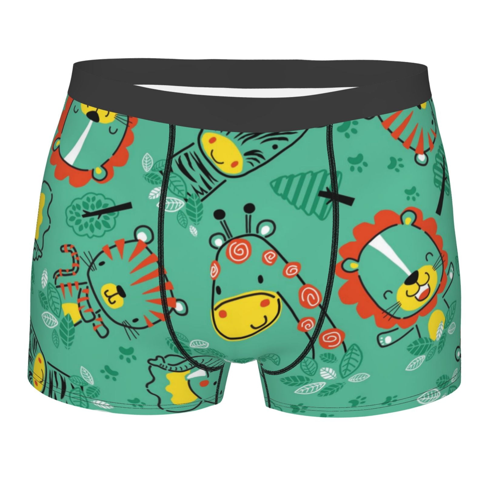 Lukts Funny Animals In Jungle Men'S Underwear Covered Waistband Boxer ...