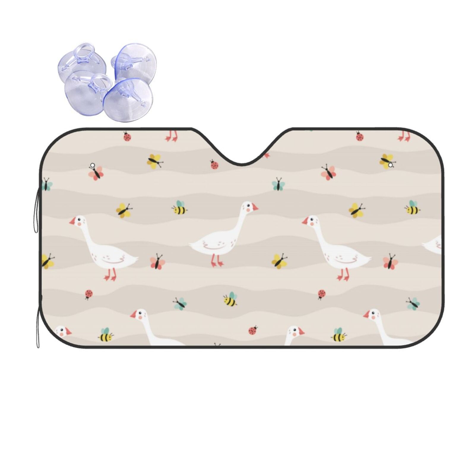 Lukts Funny Goose1 Car Windshield Sun Shade With Storage Pouch,Foldable ...