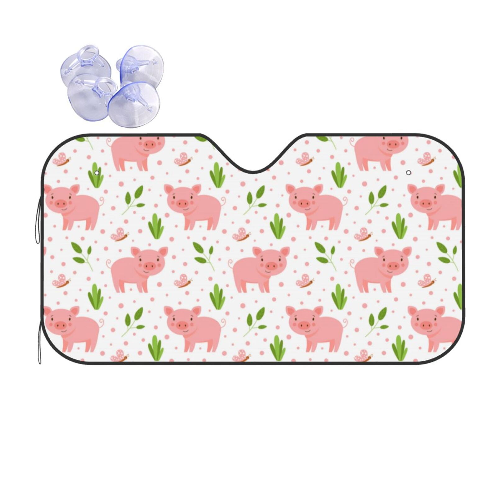 Lukts Funny Little Pigs Car Windshield Sun Shade With Storage Pouch ...