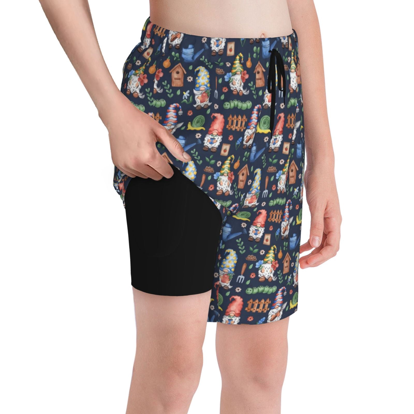 Lukts Garden Gnomes Print Youth Beach Swimming Trunks, Children's ...