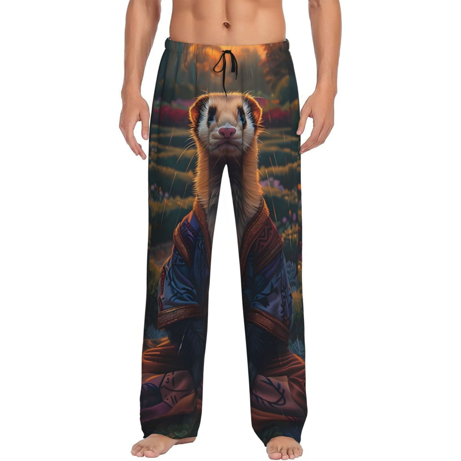 Lukts Garden Meditating Weasel for men - sleek Straight Pajama Pants ...