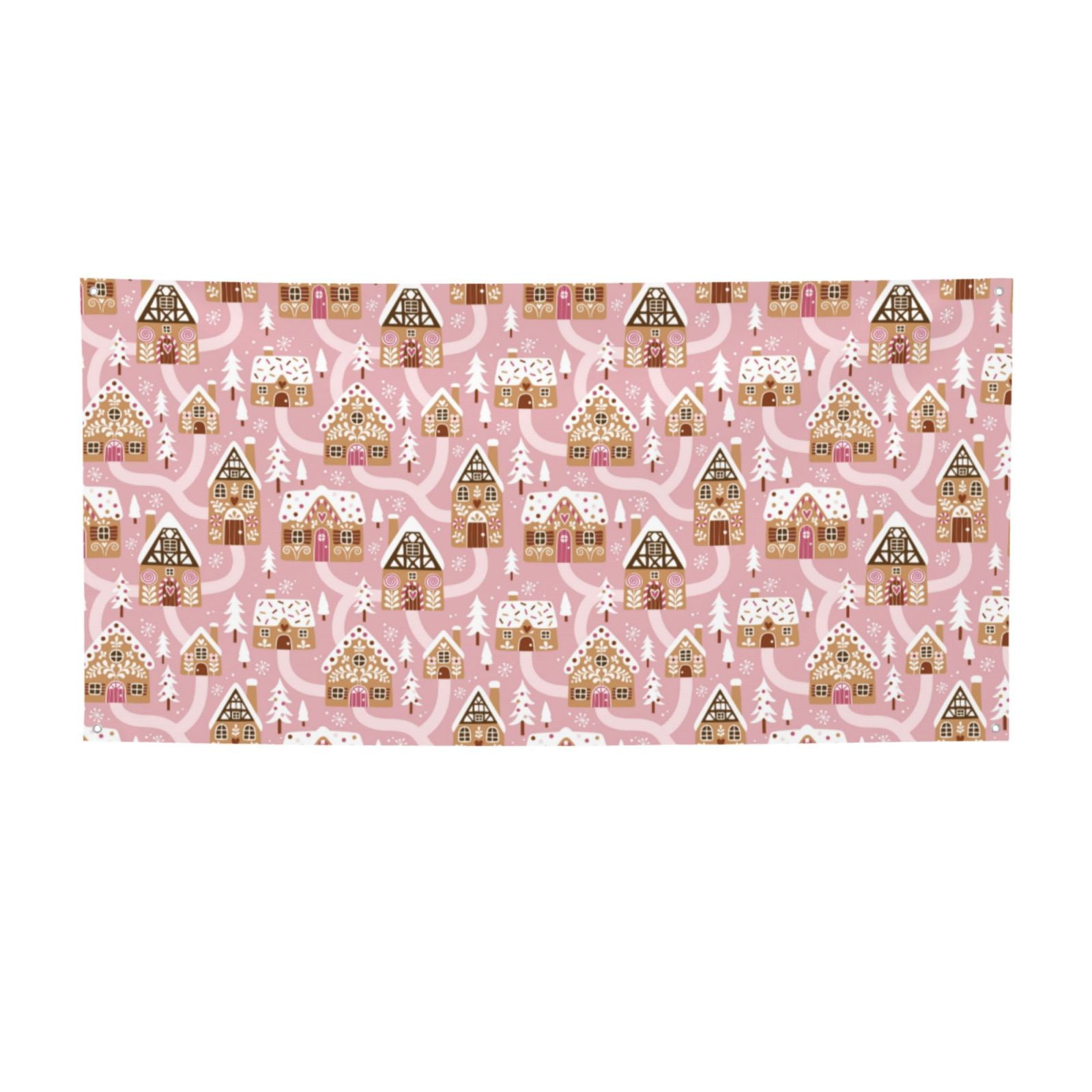 Lukts Gingerbread Houses Pink Wonderland Print Banners and Signs for ...