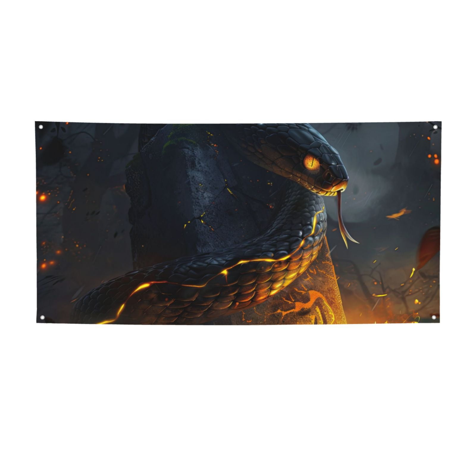 Lukts Glowing Snake Dark Forest Print Banners and Signs for Outdoor ...