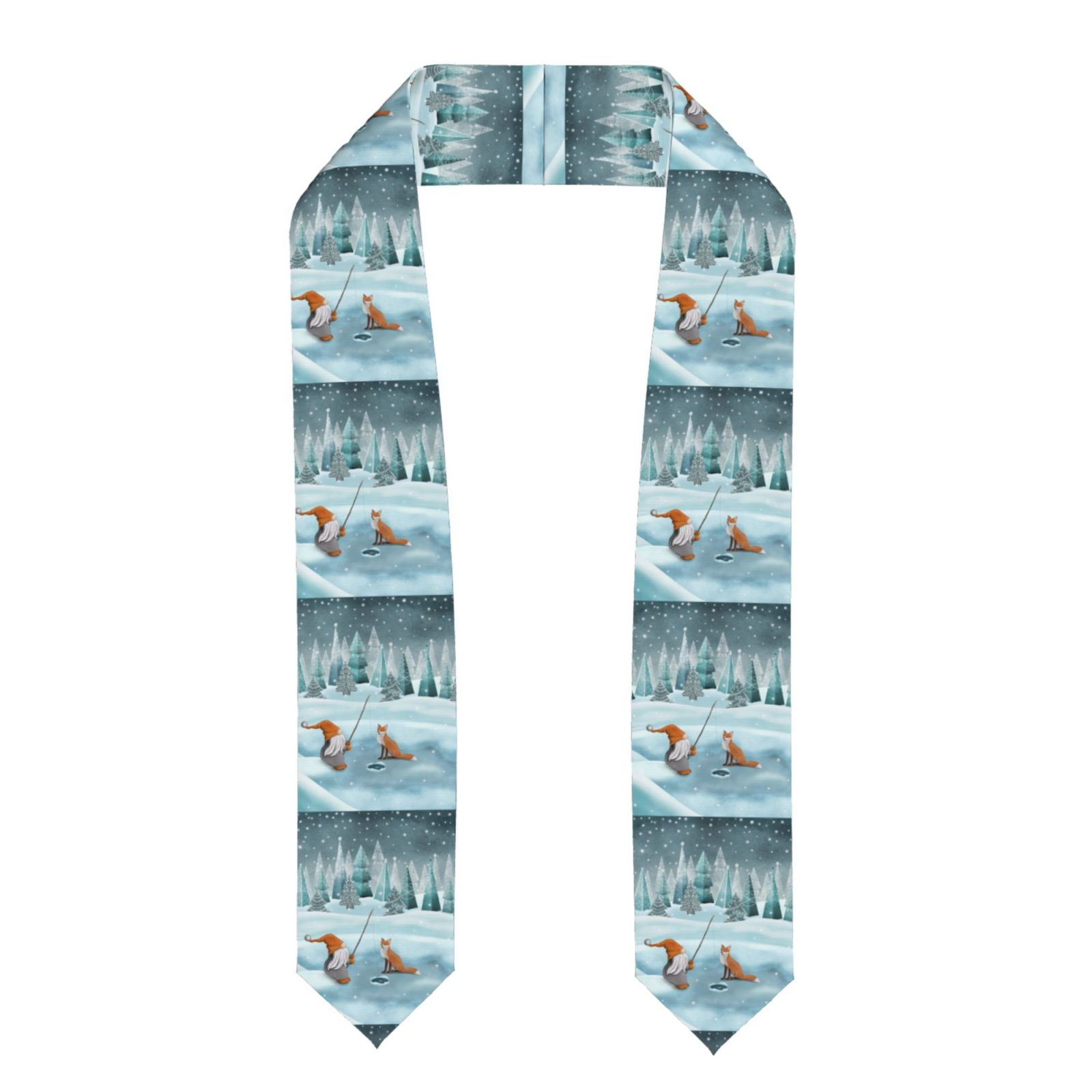Lukts Gnome And Red Fox Fishing for Graduation Shawl Ribbon, Unisex ...