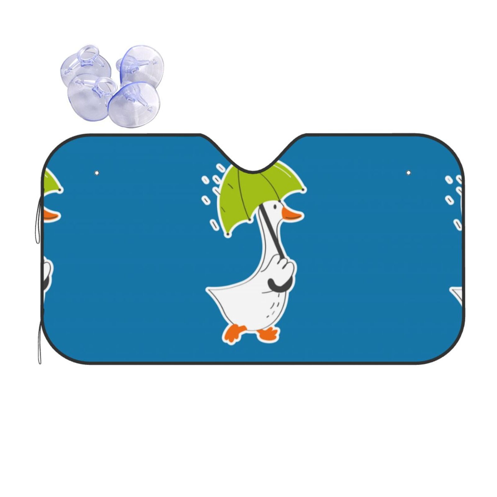 Lukts Goose Holding An Umbrella Car Windshield Sun Shade With Storage ...
