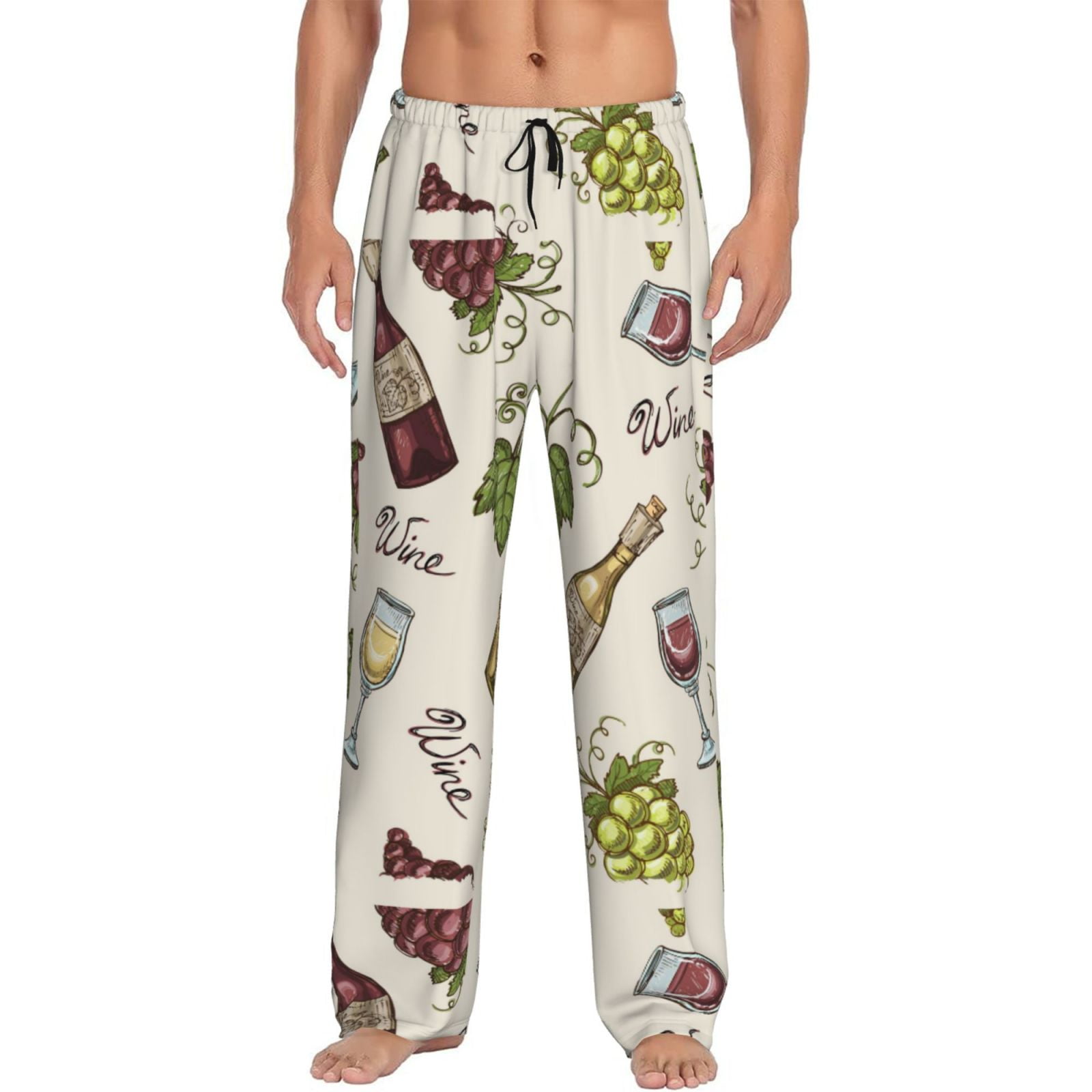 Lukts Grapes Bbottles Wine for men - sleek Straight Pajama Pants ...