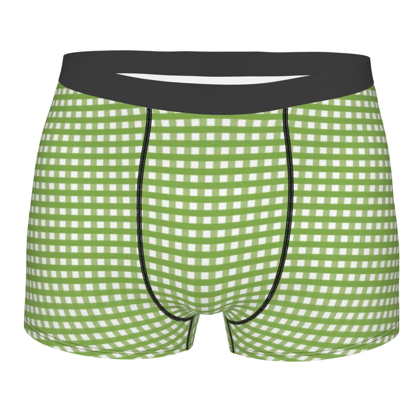 Lukts Green Gingham Men'S Underwear Covered Waistband Boxer Briefs ...