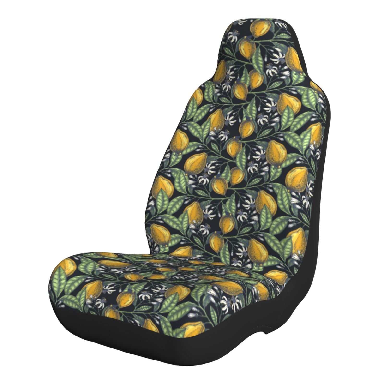 Lukts Hand Drawn Citrus Fruits Elegant Lemons Print Car Seat Covers ...