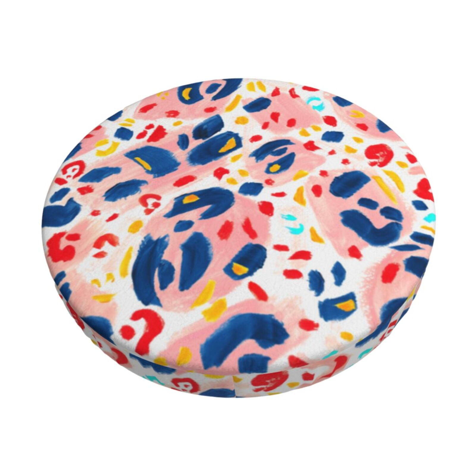 Lukts Hand Painted Abstract Leopard Print Bar Stool Covers 12"-14 ...