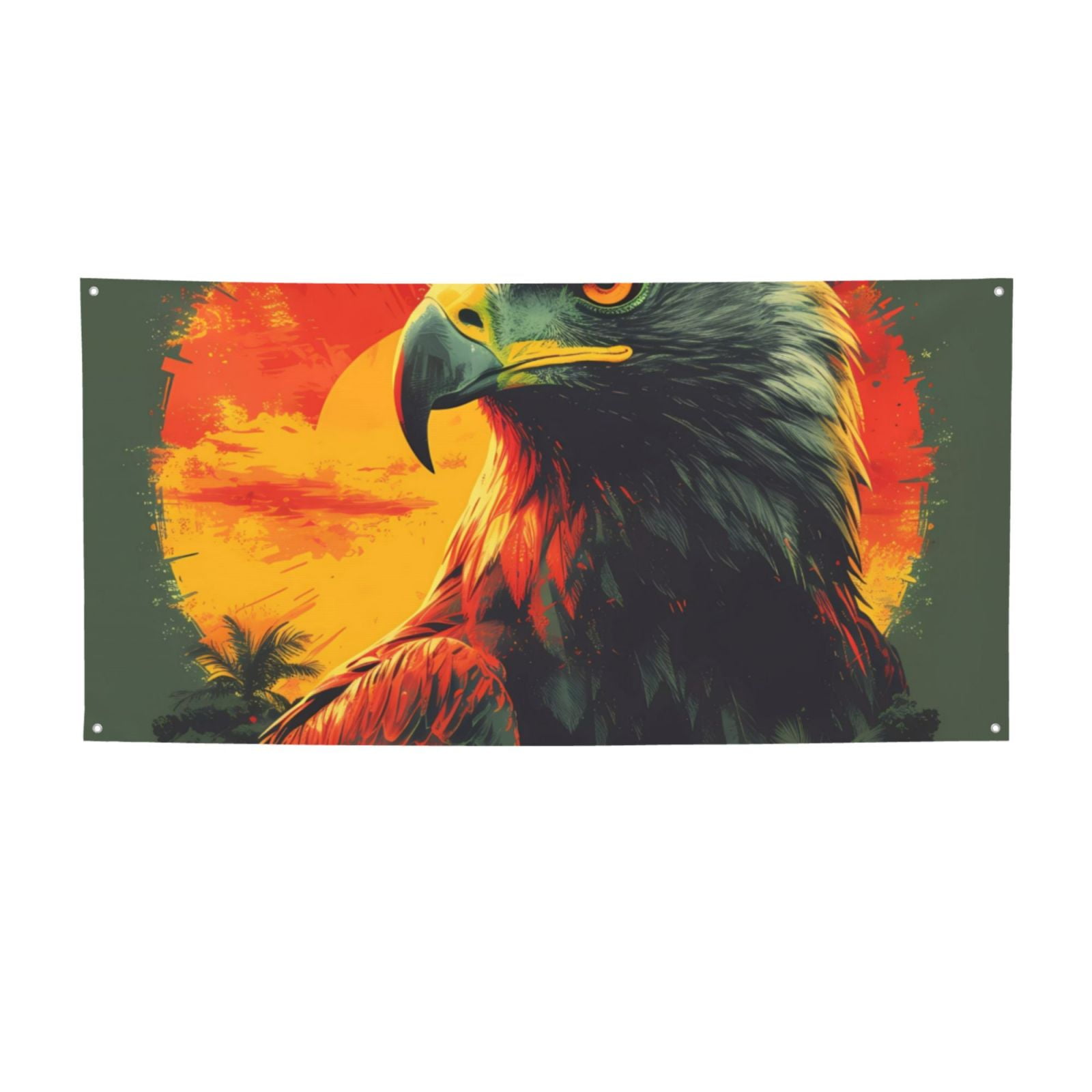 Lukts Hawaiian Style Bald Eagle Print Banners and Signs for Outdoor ...