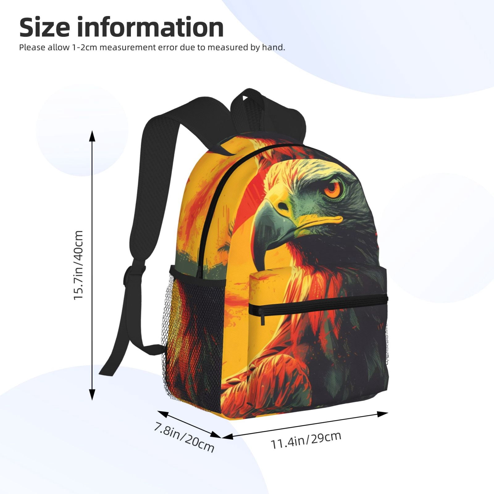 Lukts Hawaiian Style Bald Eagle for Backpack, Unisex Laptop Computer ...