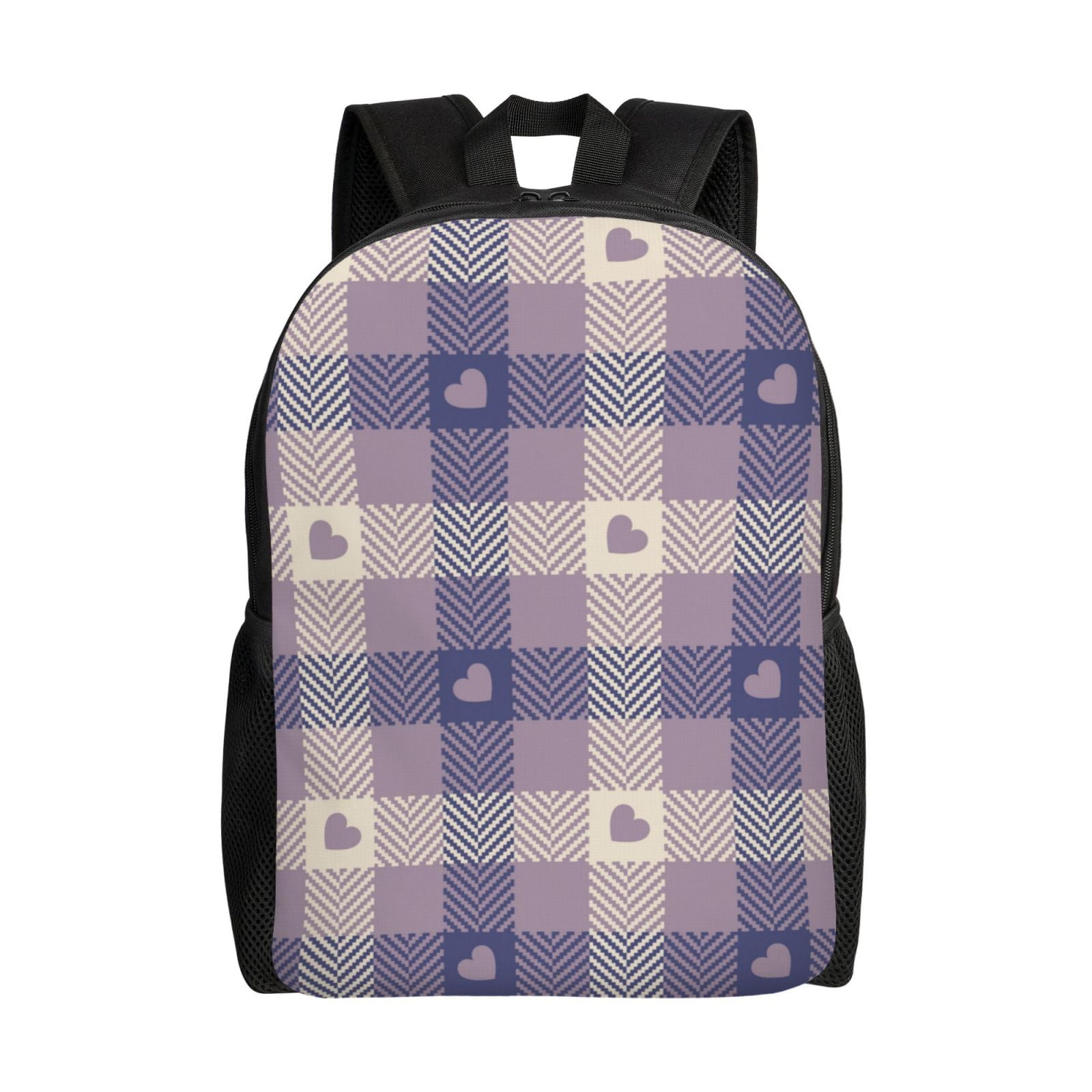 Lukts Heart Check Plaid Backpack for Travel, Sports, Beach, Work ...