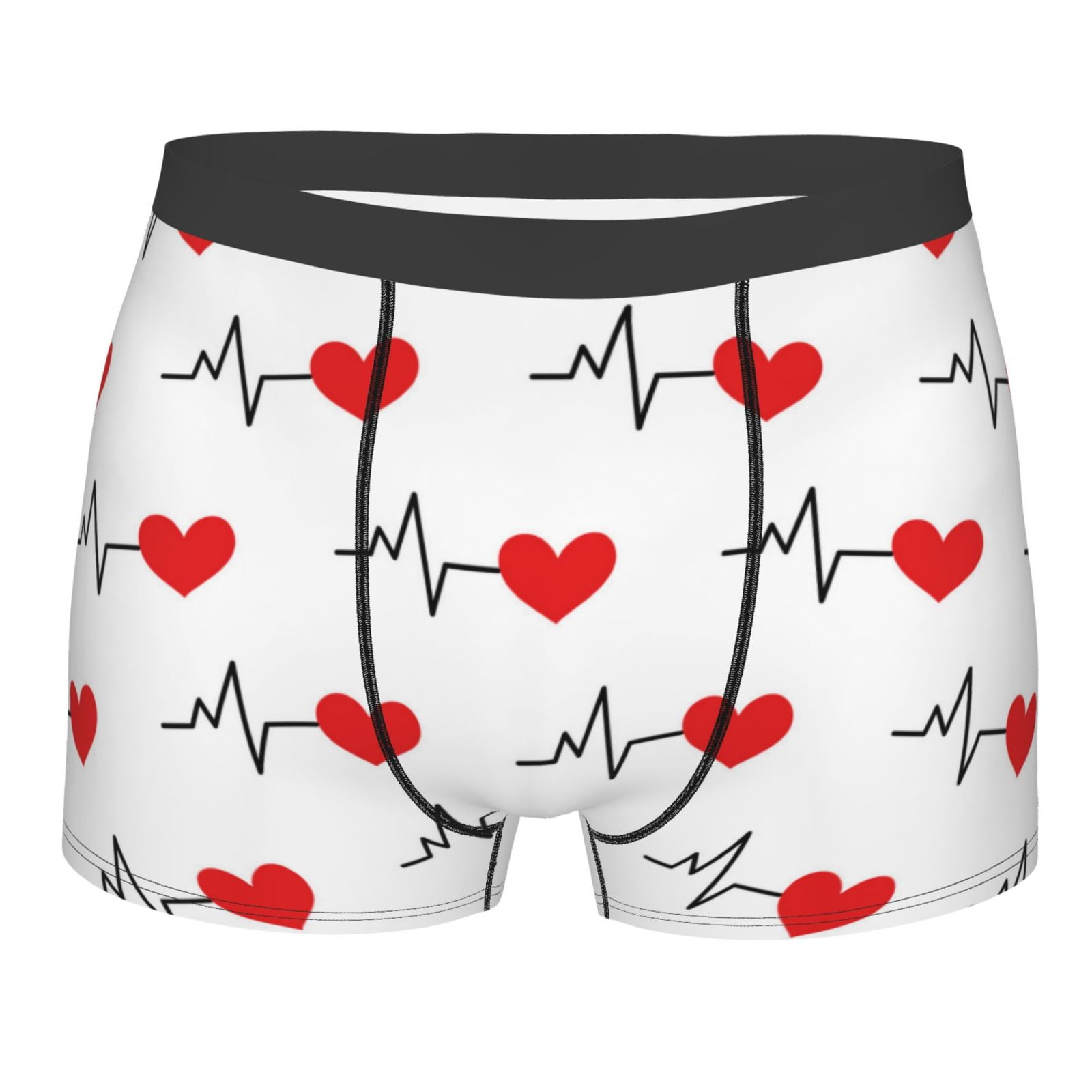 Lukts Heartbeat Symbol Men'S Underwear Covered Waistband Boxer Briefs ...