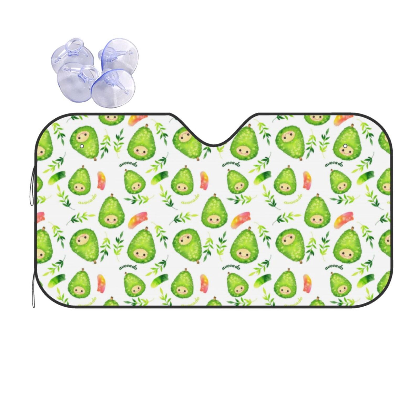 Lukts Kawaii Avocado Car Windshield Sun Shade With Storage Pouch ...