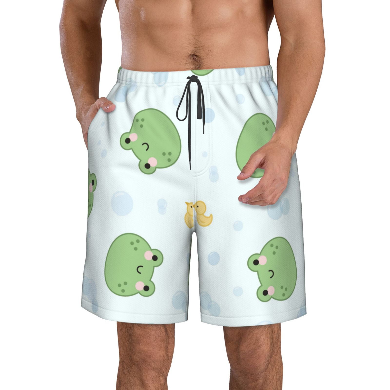 Lukts Kawaii Frogs Mens Swim Trunks Quick Dry Swim Shorts With Funny ...