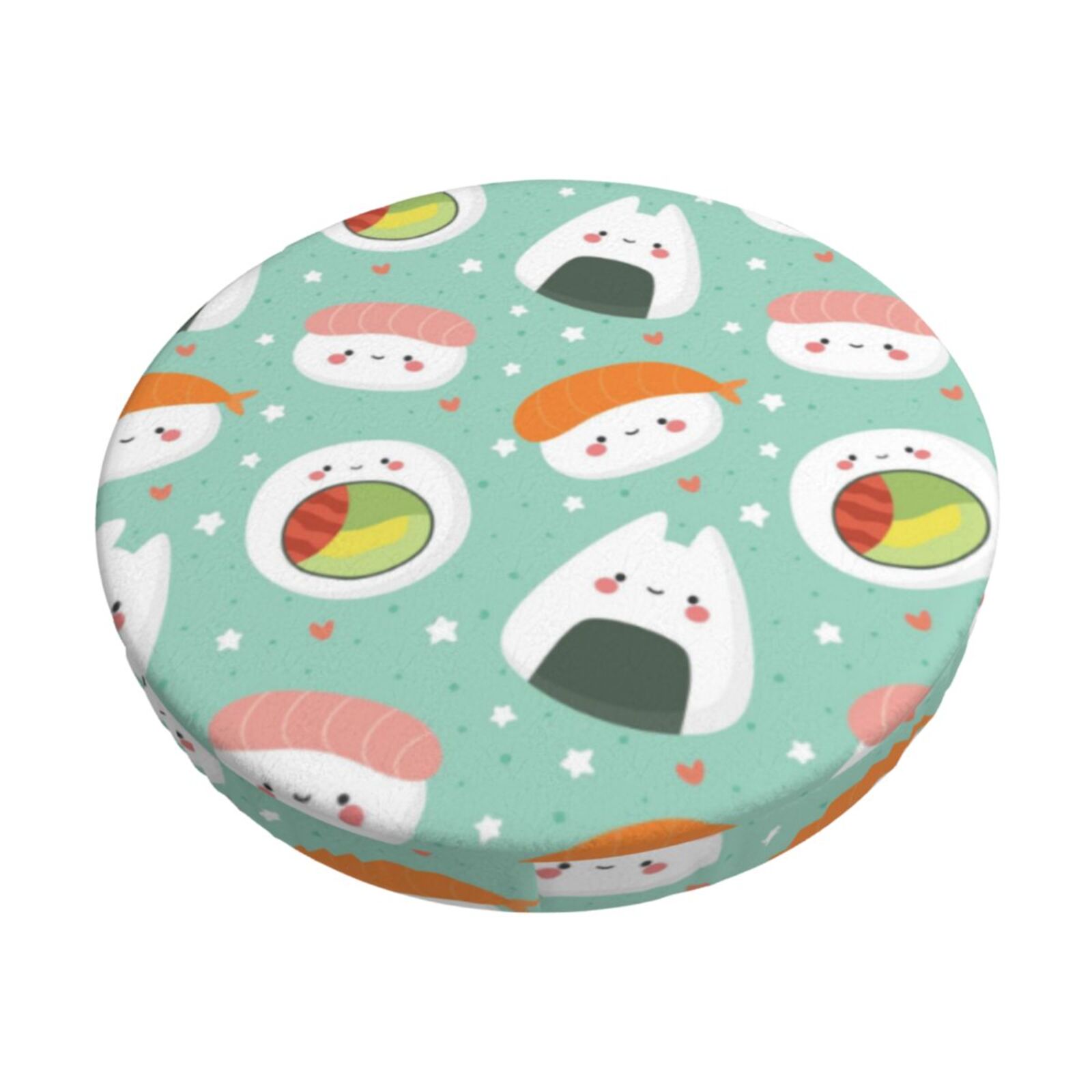 Lukts Kawaii Sushi Bar Stool Covers 12"-14" Round Crease-Resistant ...