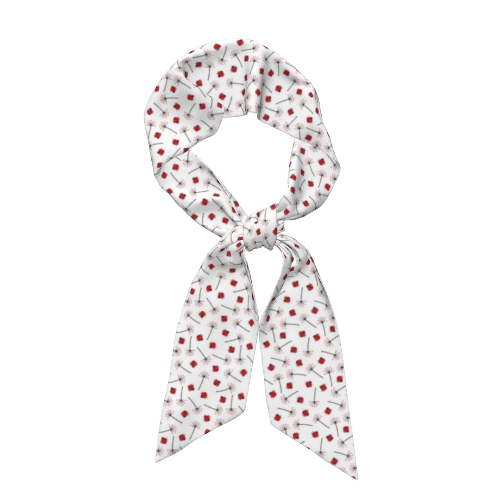 Lukts Ladybug With Dandelion Pattern Scarf Ribbon Neck Scarf Satin ...