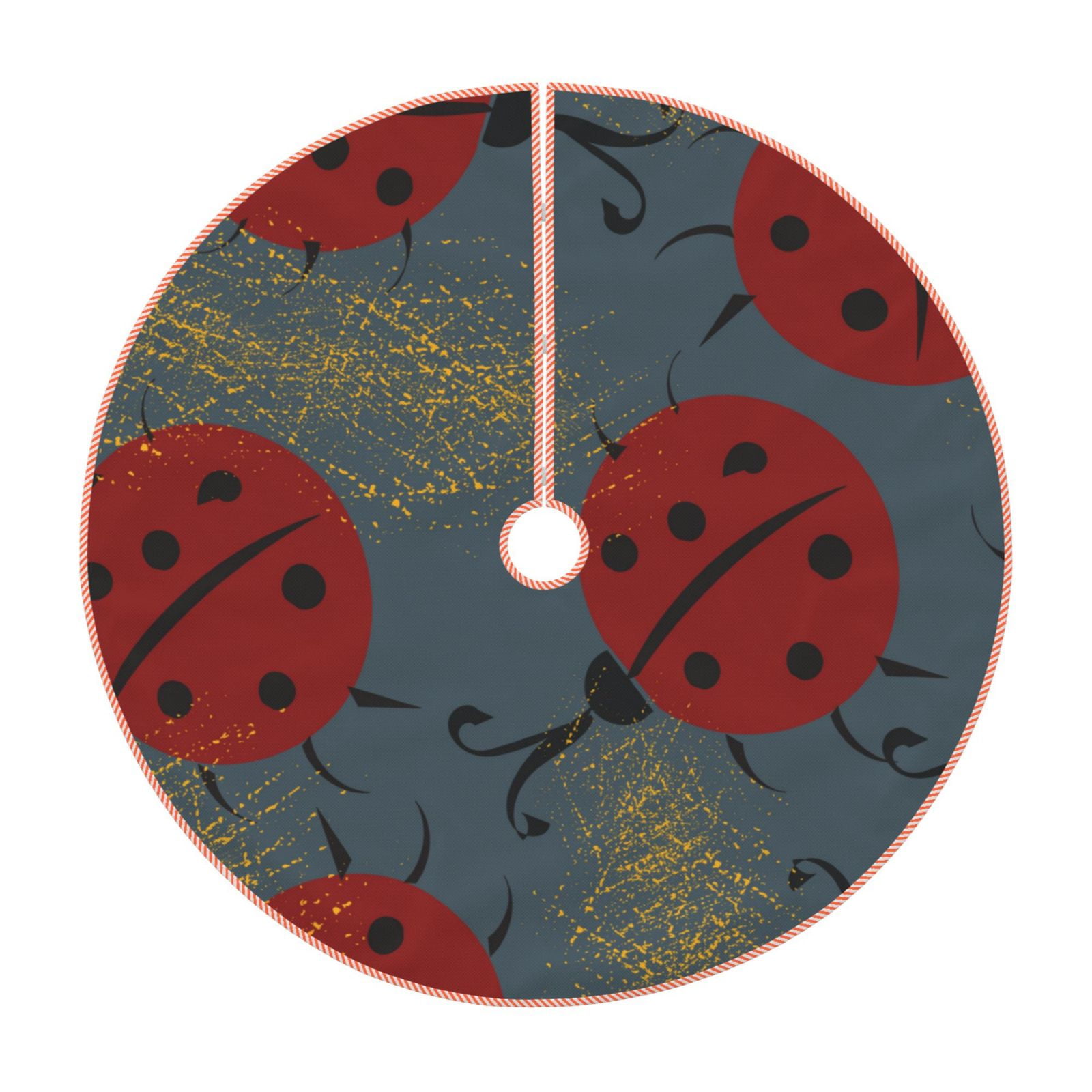 Lukts Ladybug print color life Christmas Tree Skirt, Winter Holiday ...
