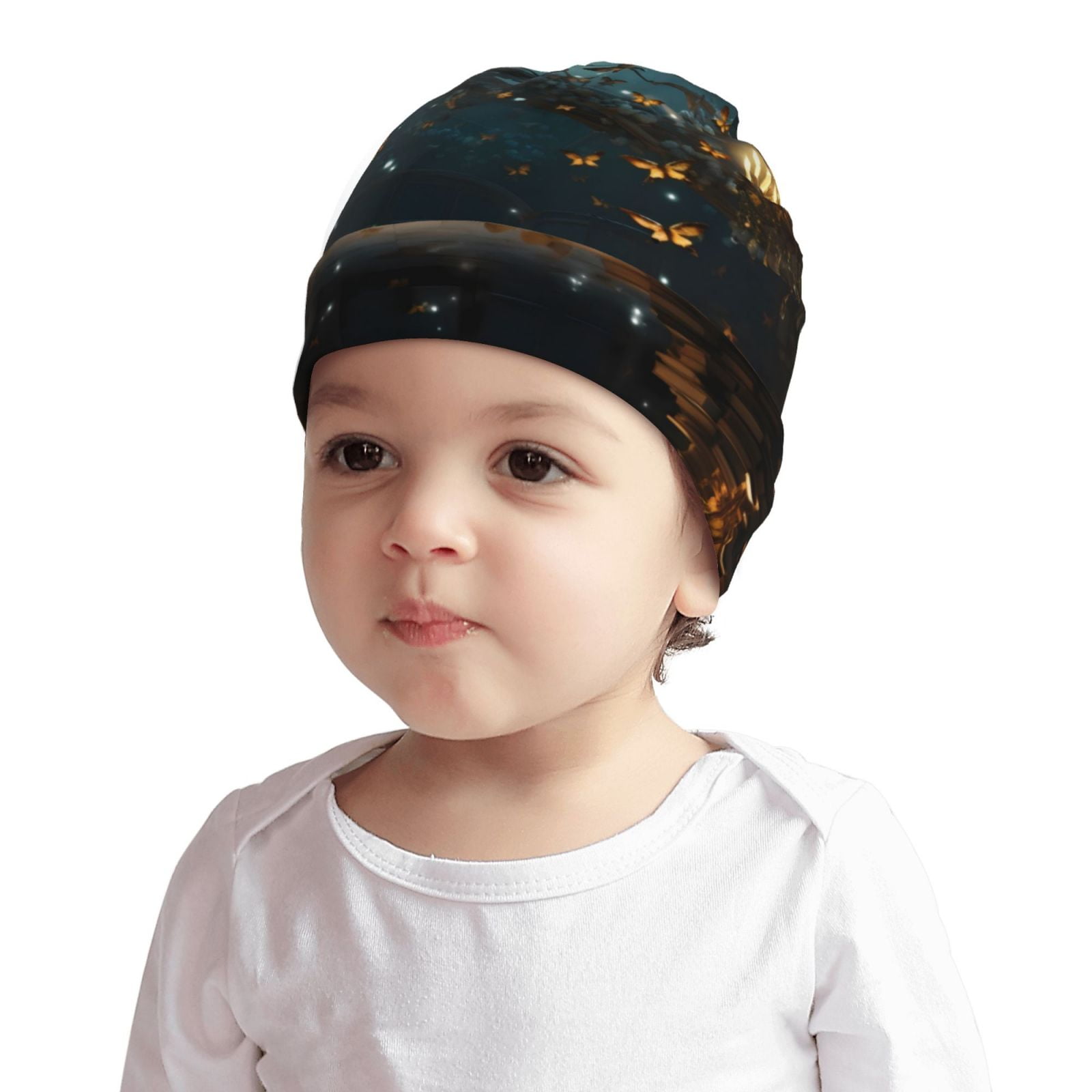 Lukts Magical Library Butterfly Night Print Newborn Toddler Beanie Baby ...
