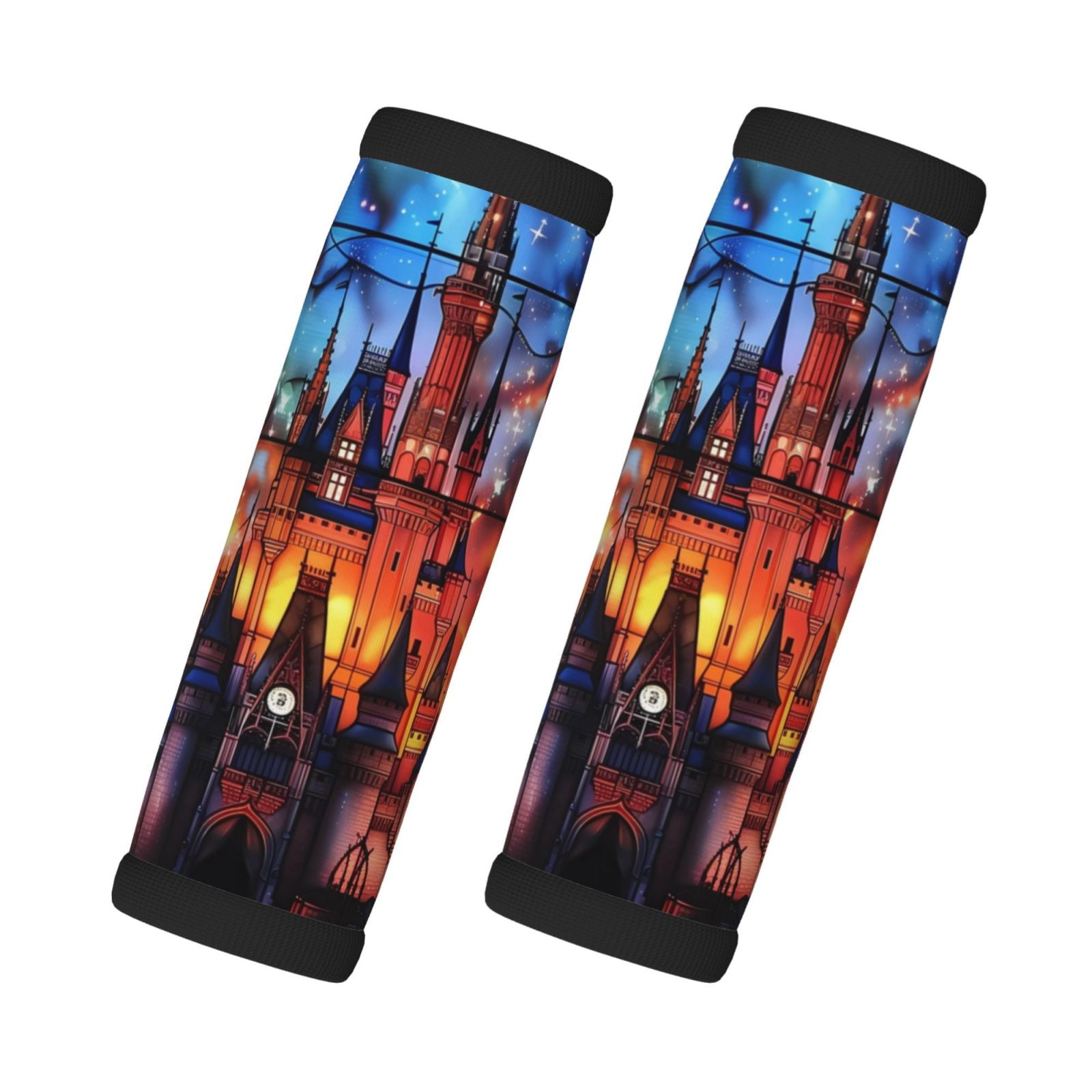 Lukts Magical Stained Glass Castle Print Luggage Handle Wraps Tag ...