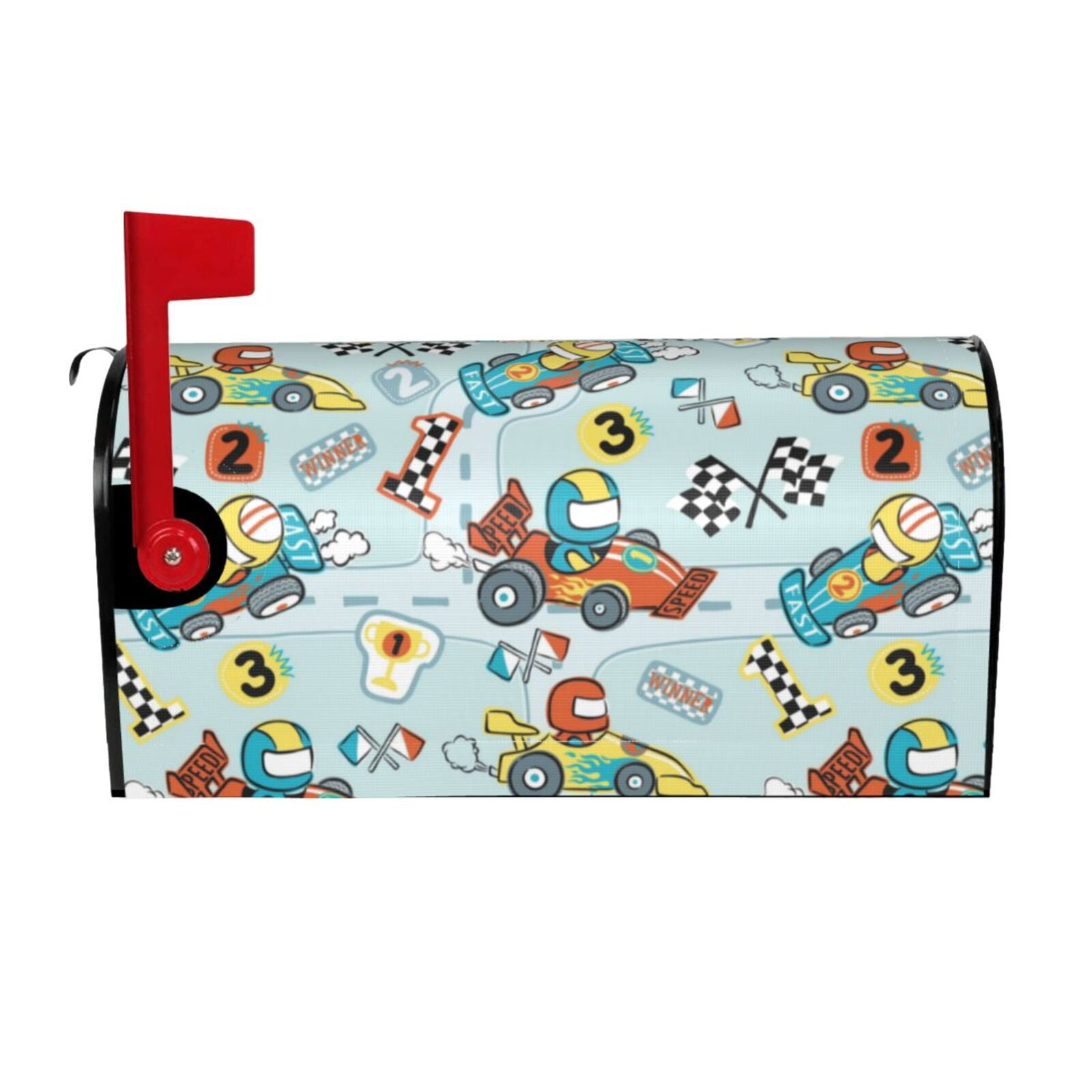 Lukts Mailbox Covers Magnetic Cartoon Car Racing Mailbox Cover For ...