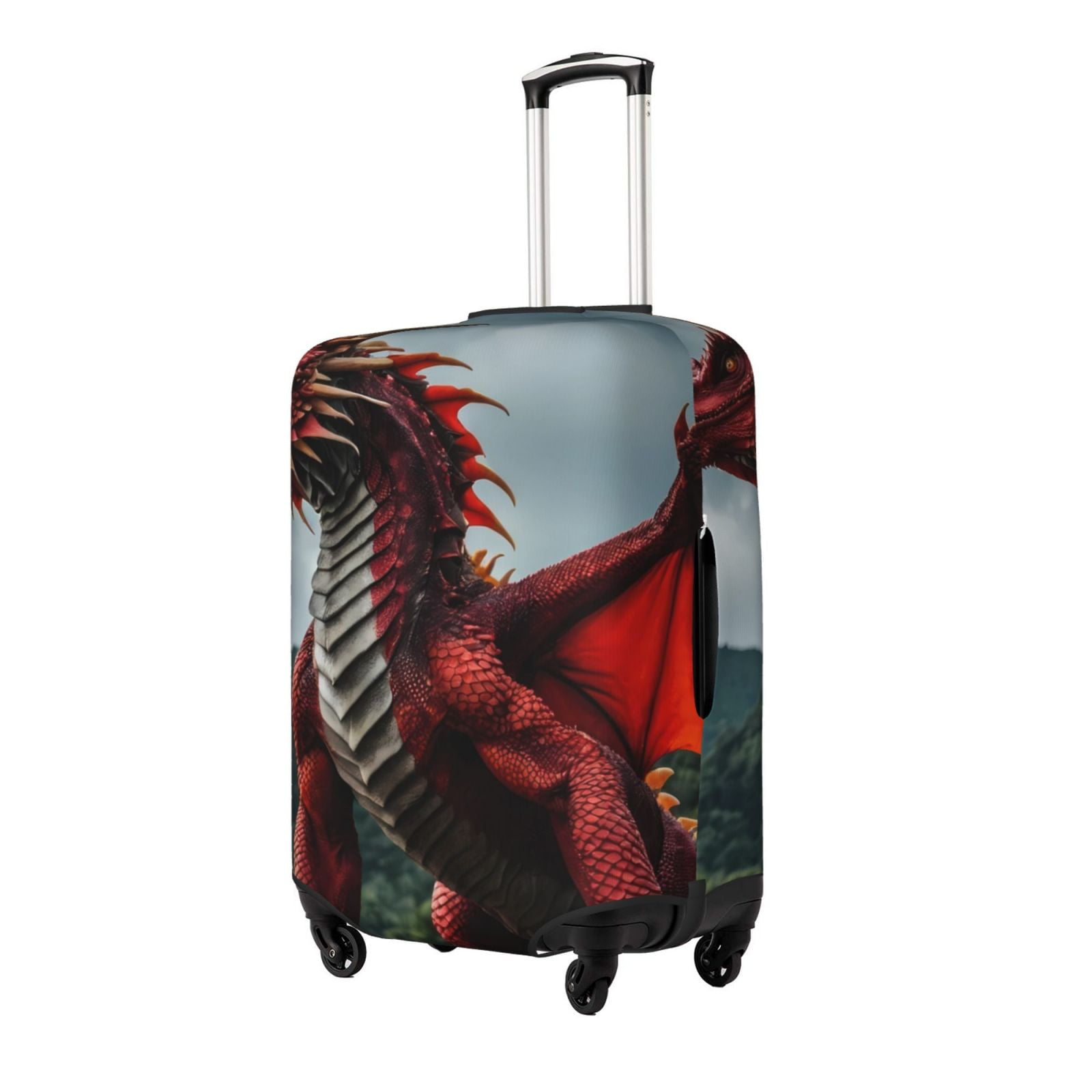 Lukts Majestic Red Dragon for Elastic Travel Luggage Cover Suitcase ...