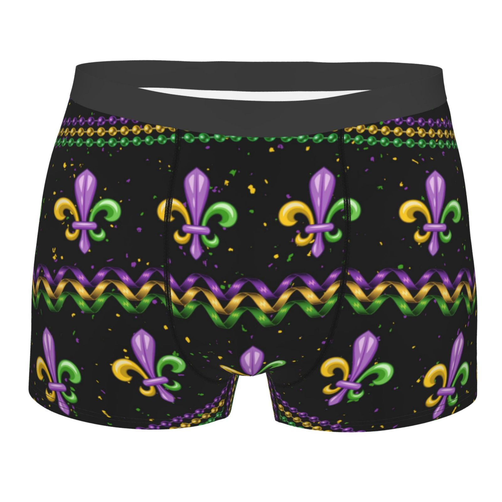 Lukts Mardi Gras Fleur De Lis Men'S Underwear Covered Waistband Boxer ...