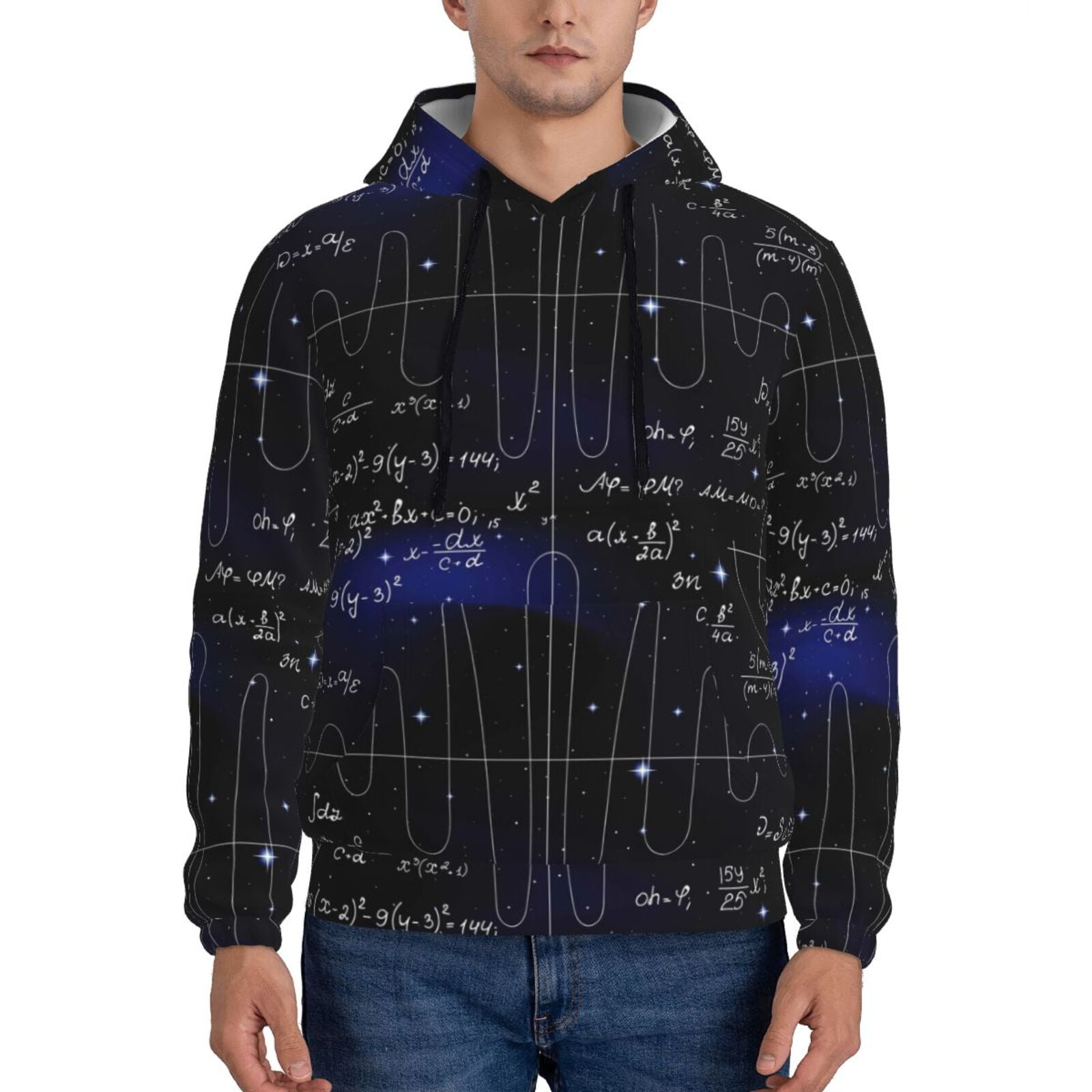 Lukts Mathematica Science Pattern Pullover Hoodie Men's Athletic ...
