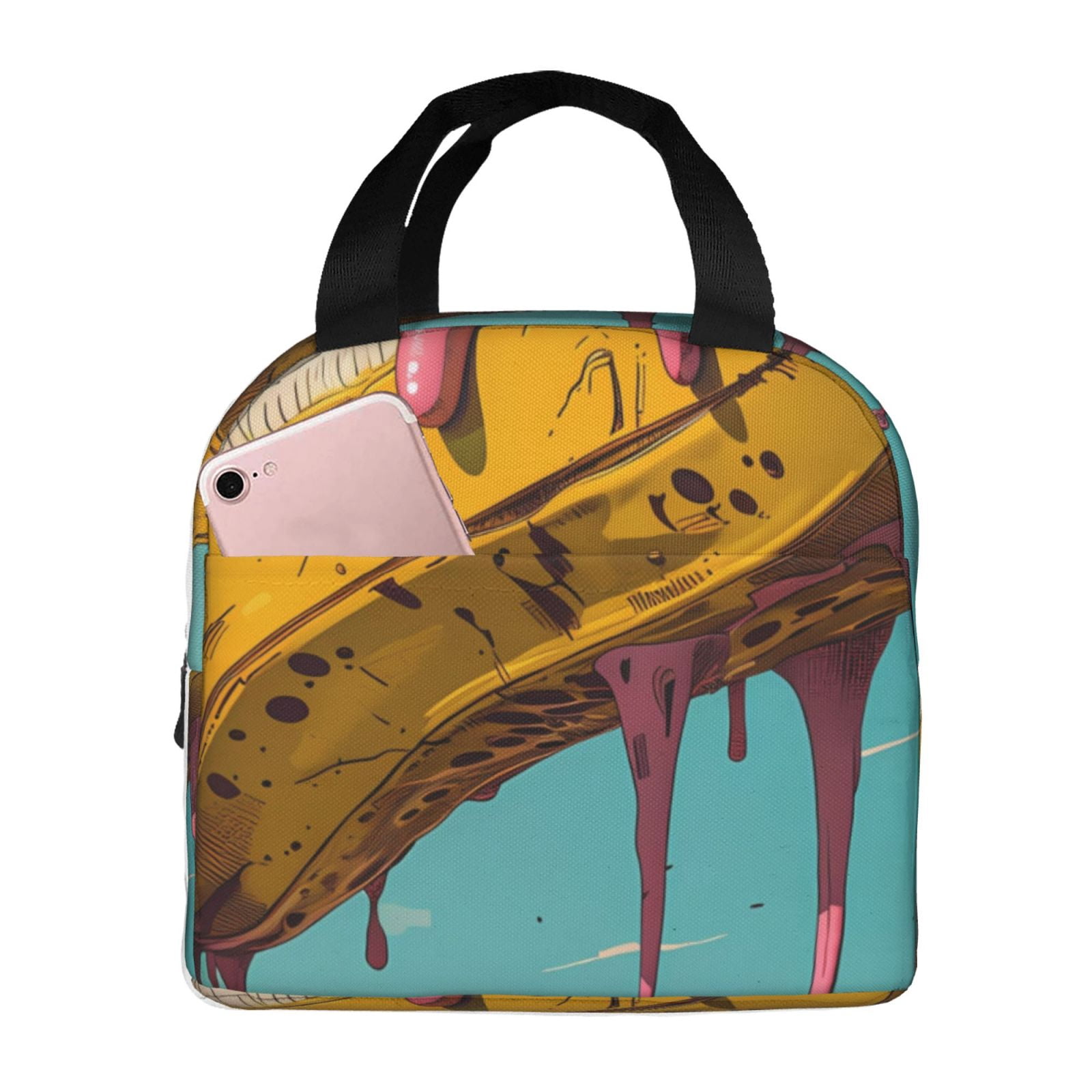 Lukts Melting Banana Fantasy Print Lunch Bag Lunch Box for Women Men ...