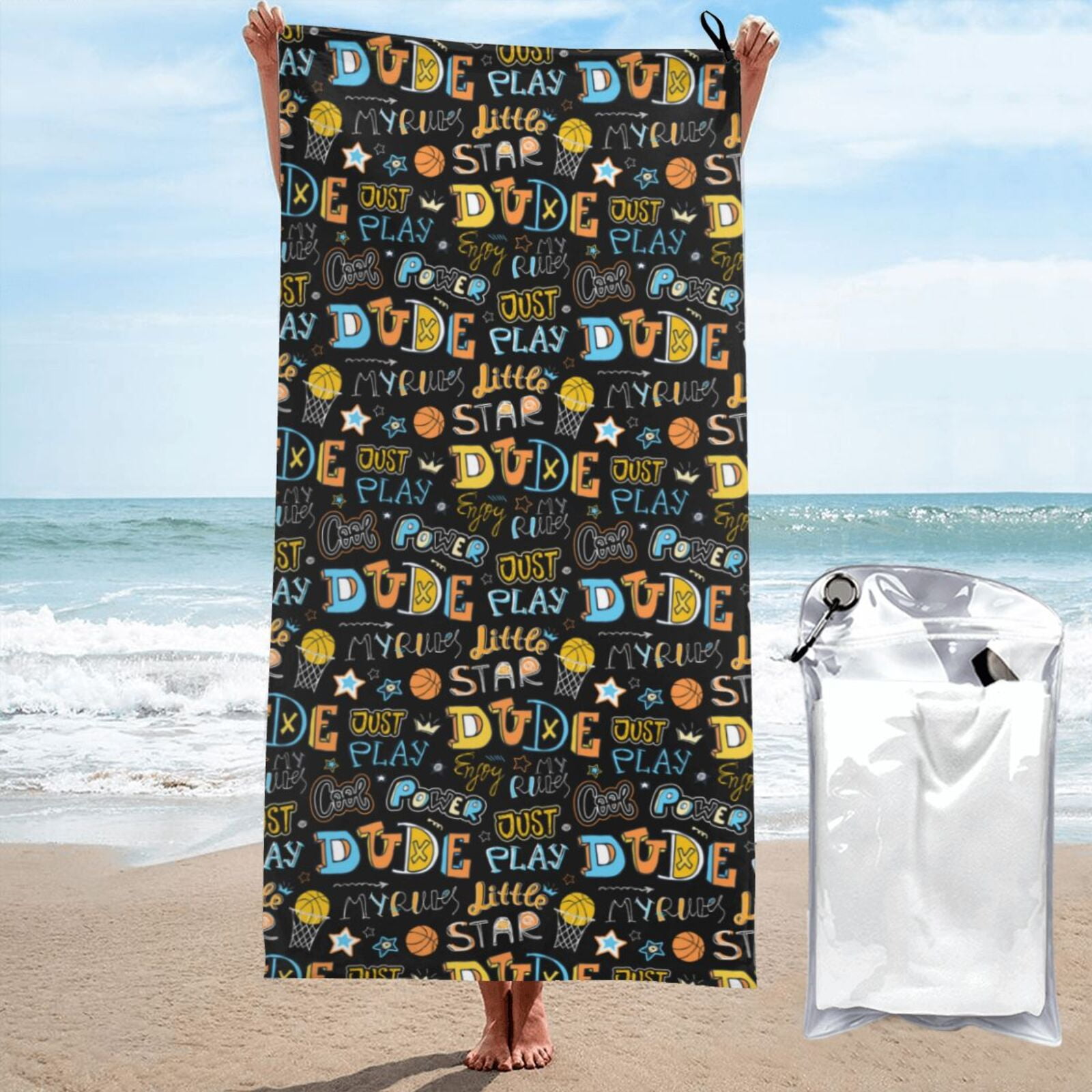 Lukts Microfiber Beach Towel - Sand Free Towels are Quick Dry,Light ...